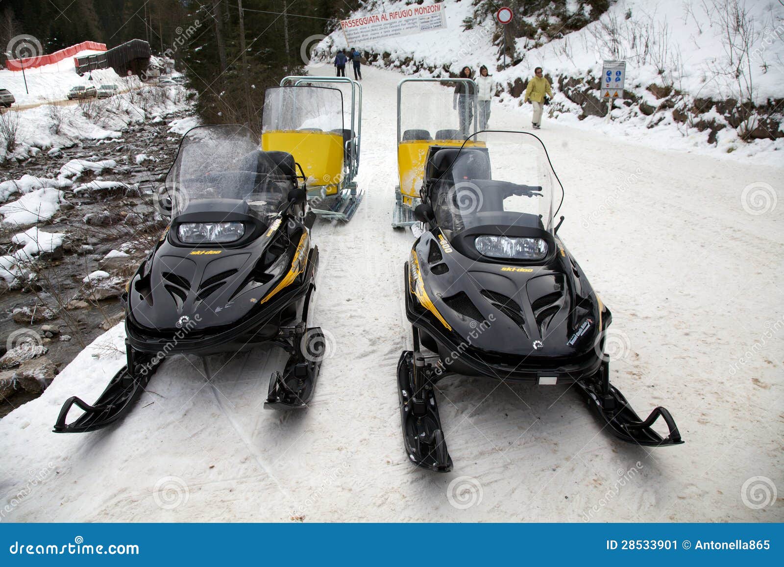 Snowmobile editorial photo. Image of season, mountain - 28533901