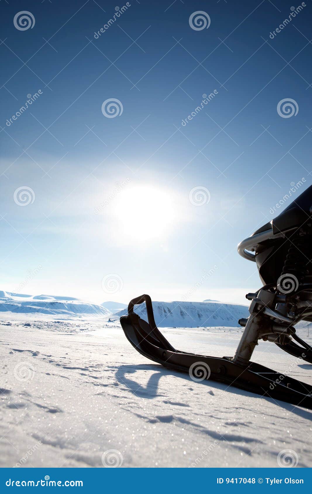 Snowmobile stock photo. Image of vehicle, nature, rider - 9417048