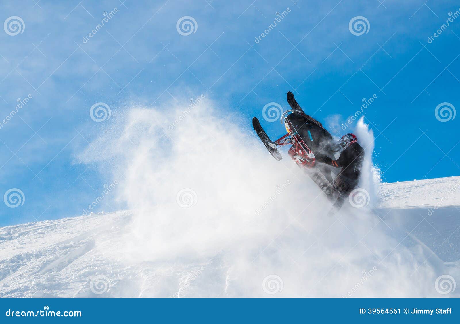 Snowmobile action stock image. Image of cold, snowy, amazing - 39564561