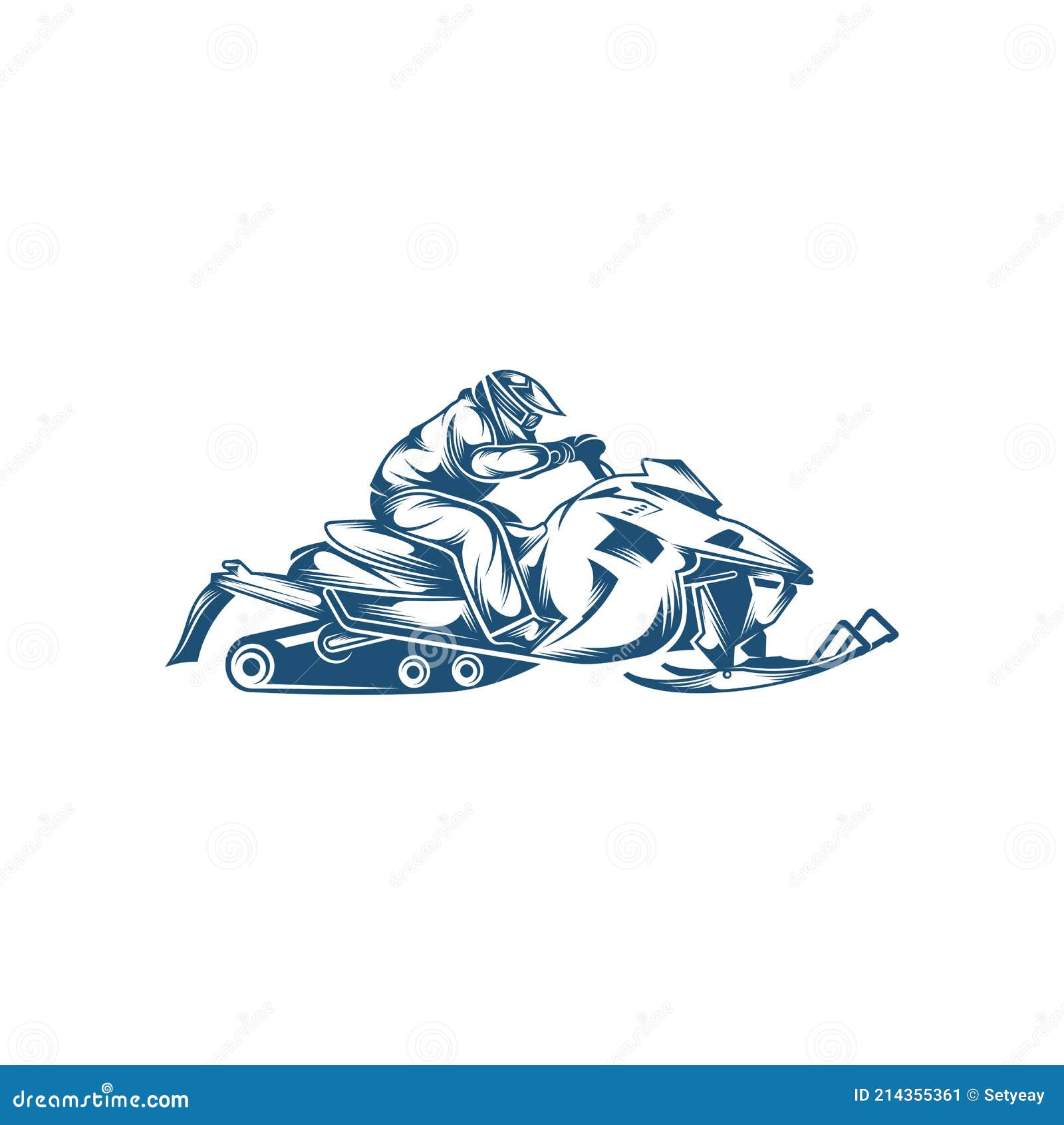 Snowmobile Design Vector Illustration, Creative Snowmobile Logo Design ...