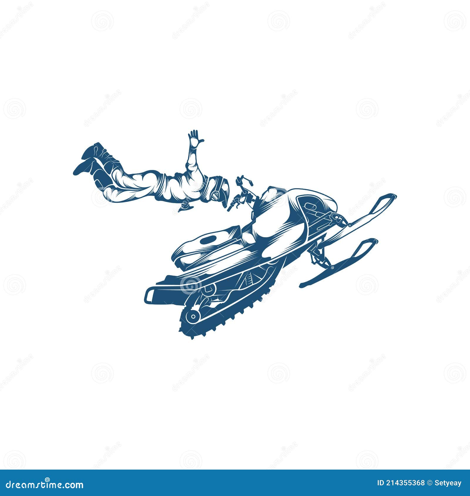 Snowmobile Design Vector Illustration, Creative Snowmobile Logo Design ...