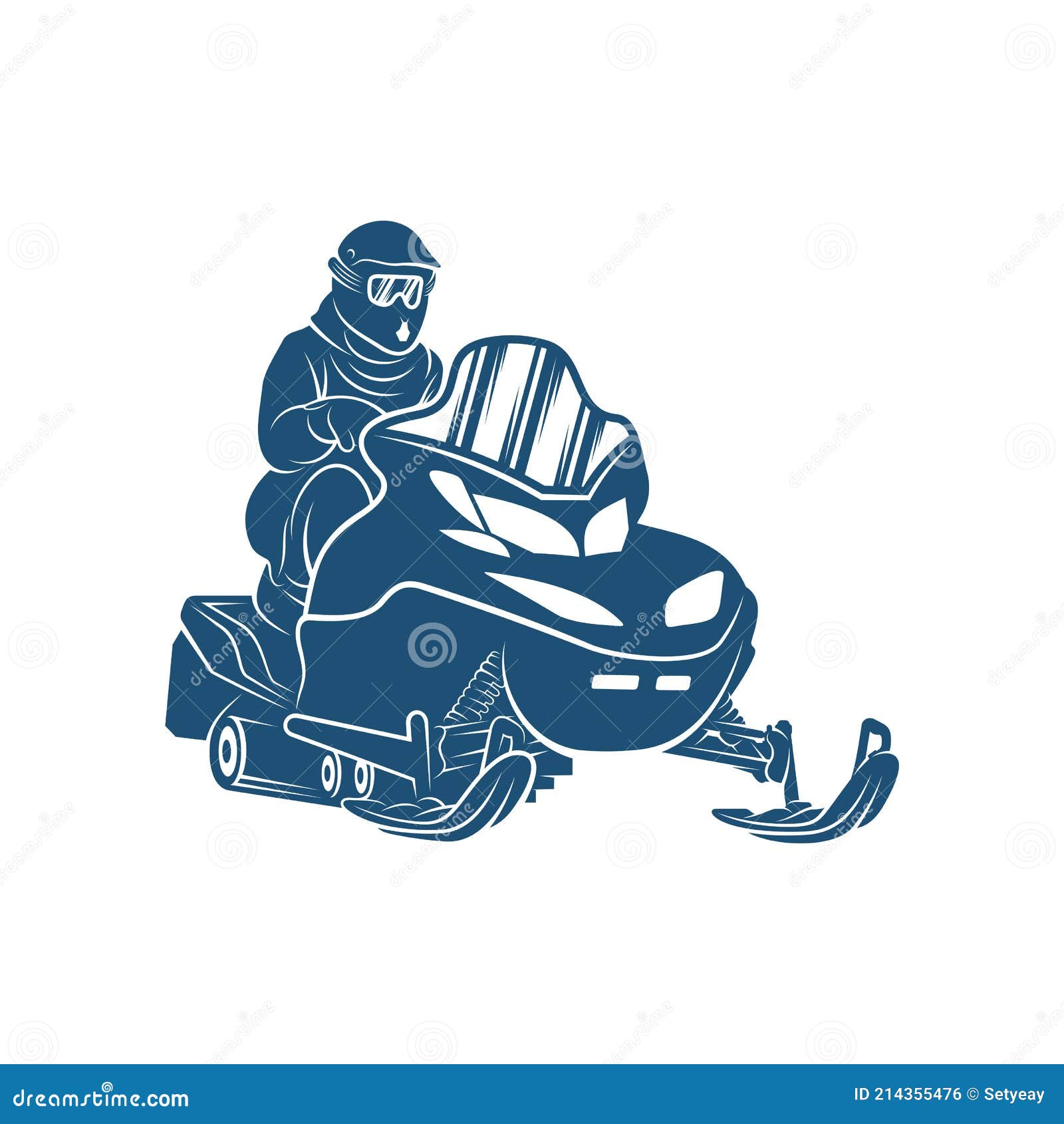 Snowmobile Design Vector Illustration, Creative Snowmobile Logo Design ...