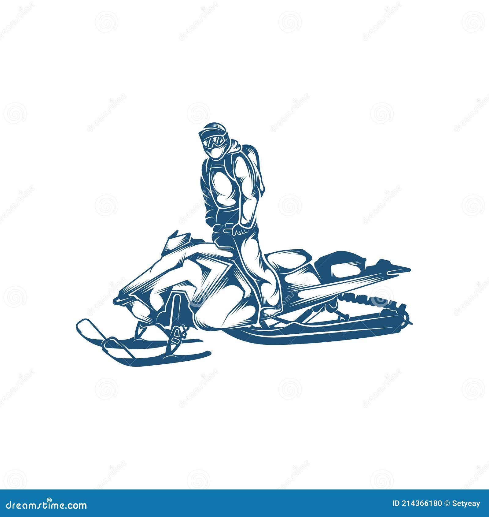 Snowmobile Design Vector Illustration, Creative Snowmobile Logo Design ...