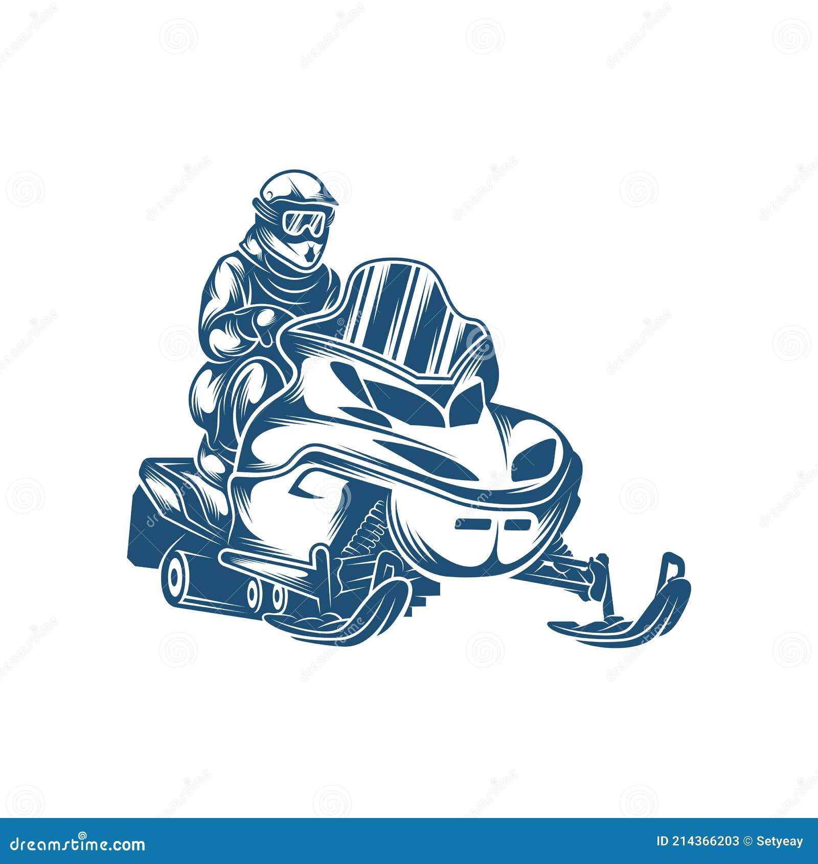 Snowmobile Design Vector Illustration, Creative Snowmobile Logo Design ...