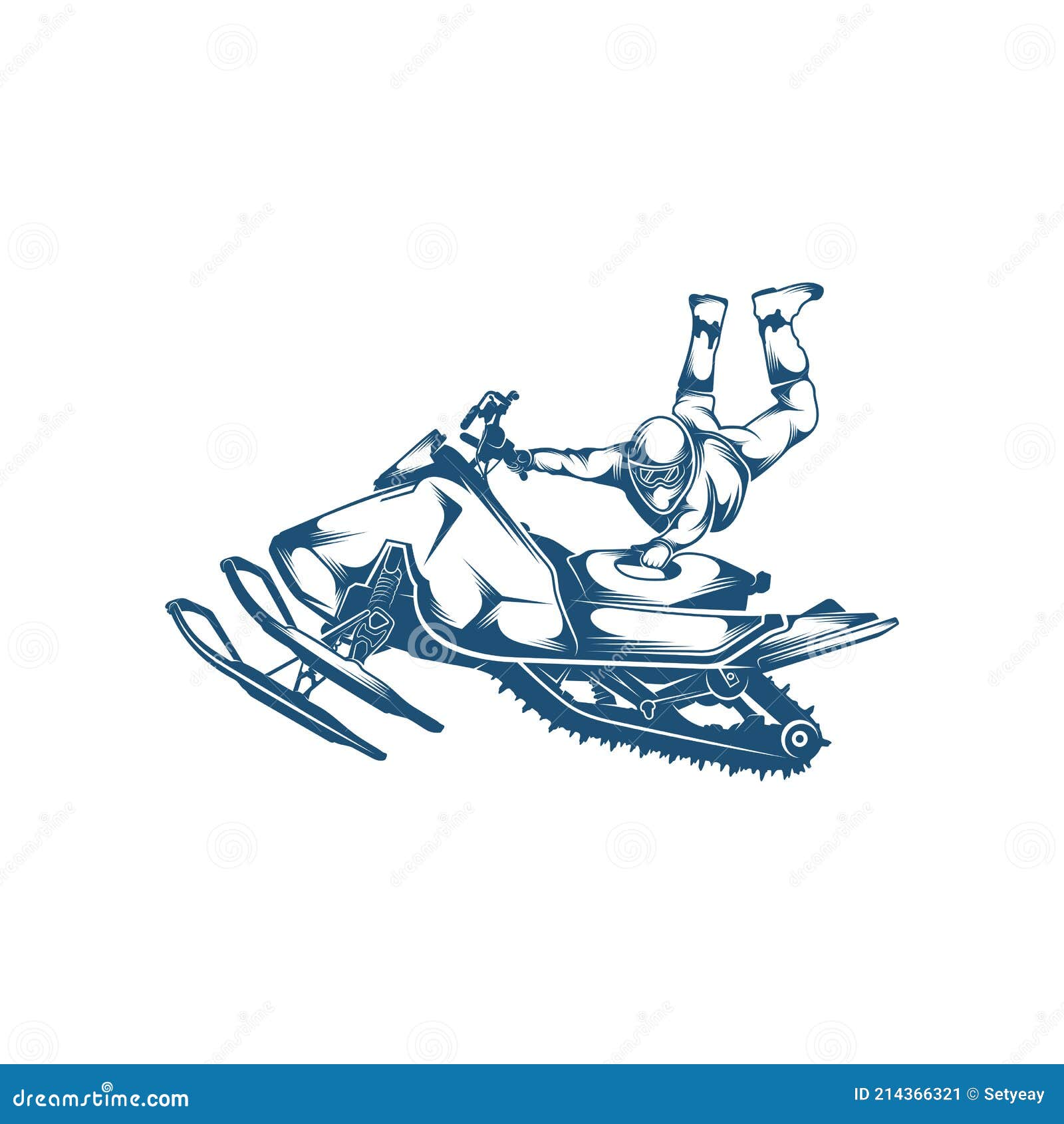 Snowmobile Design Vector Illustration, Creative Snowmobile Logo Design ...