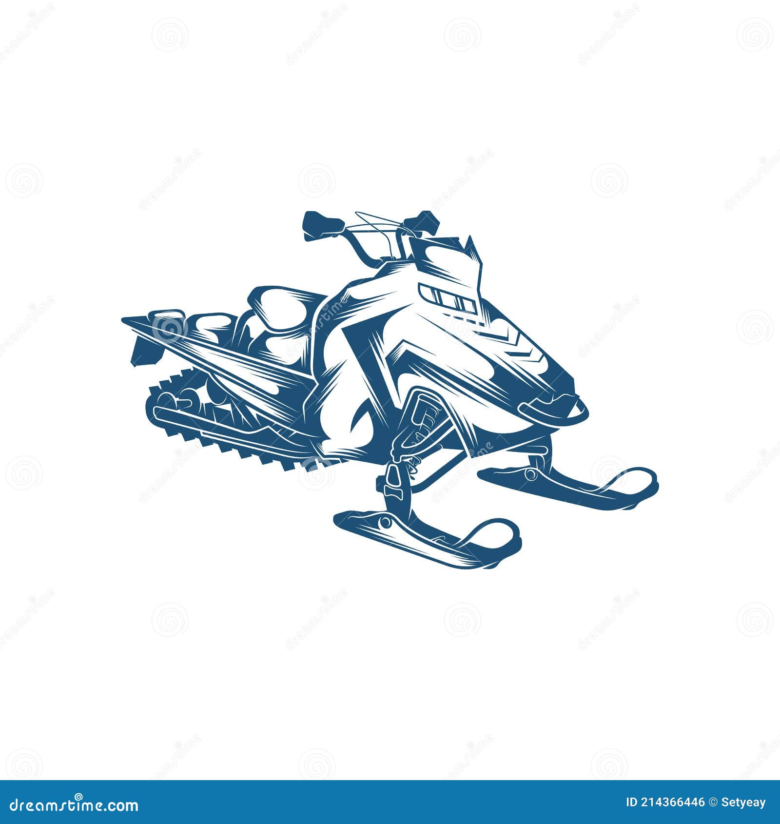 Snowmobile Design Vector Illustration, Creative Snowmobile Logo Design ...
