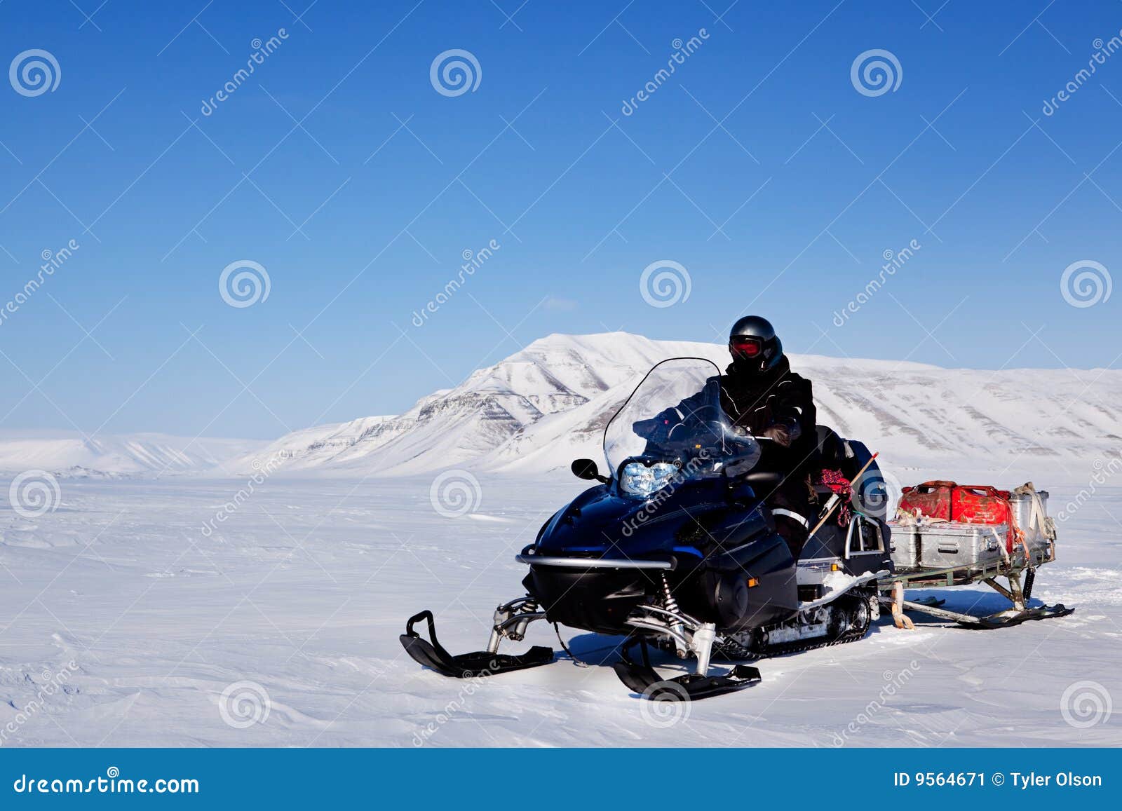 Snowmobile Expedition stock image. Image of destination - 9564671