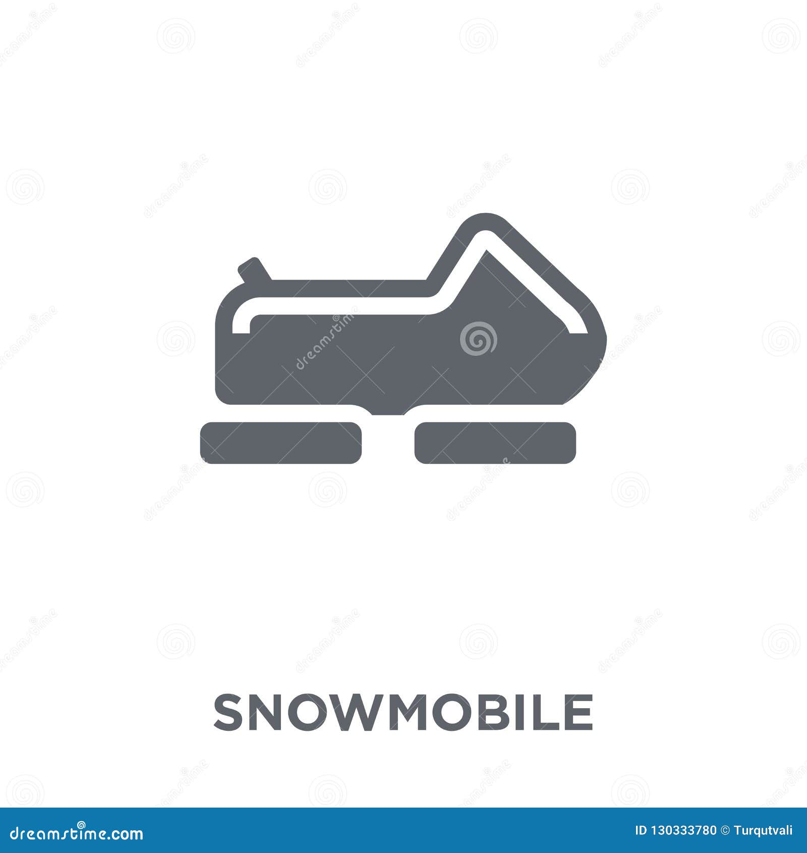 Snowmobile Icon from Collection. Stock Vector - Illustration of motor ...