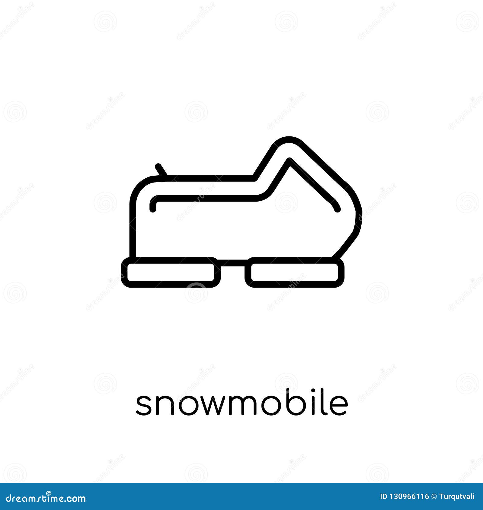 Snowmobile Icon from Collection. Stock Vector - Illustration of ...