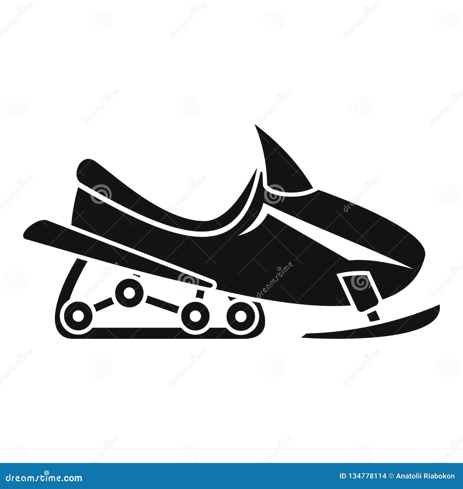 Snowmobile Icon, Simple Style Stock Vector - Illustration of clip ...