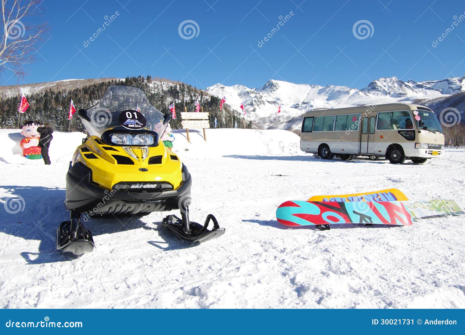 Snowmobile editorial photo. Image of sports, traveling - 30021731