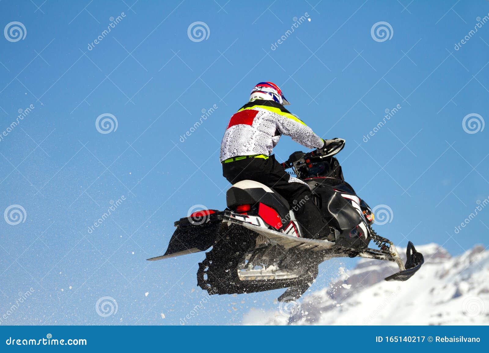 Snowmobile race stock image. Image of adrenaline, medium - 165140217