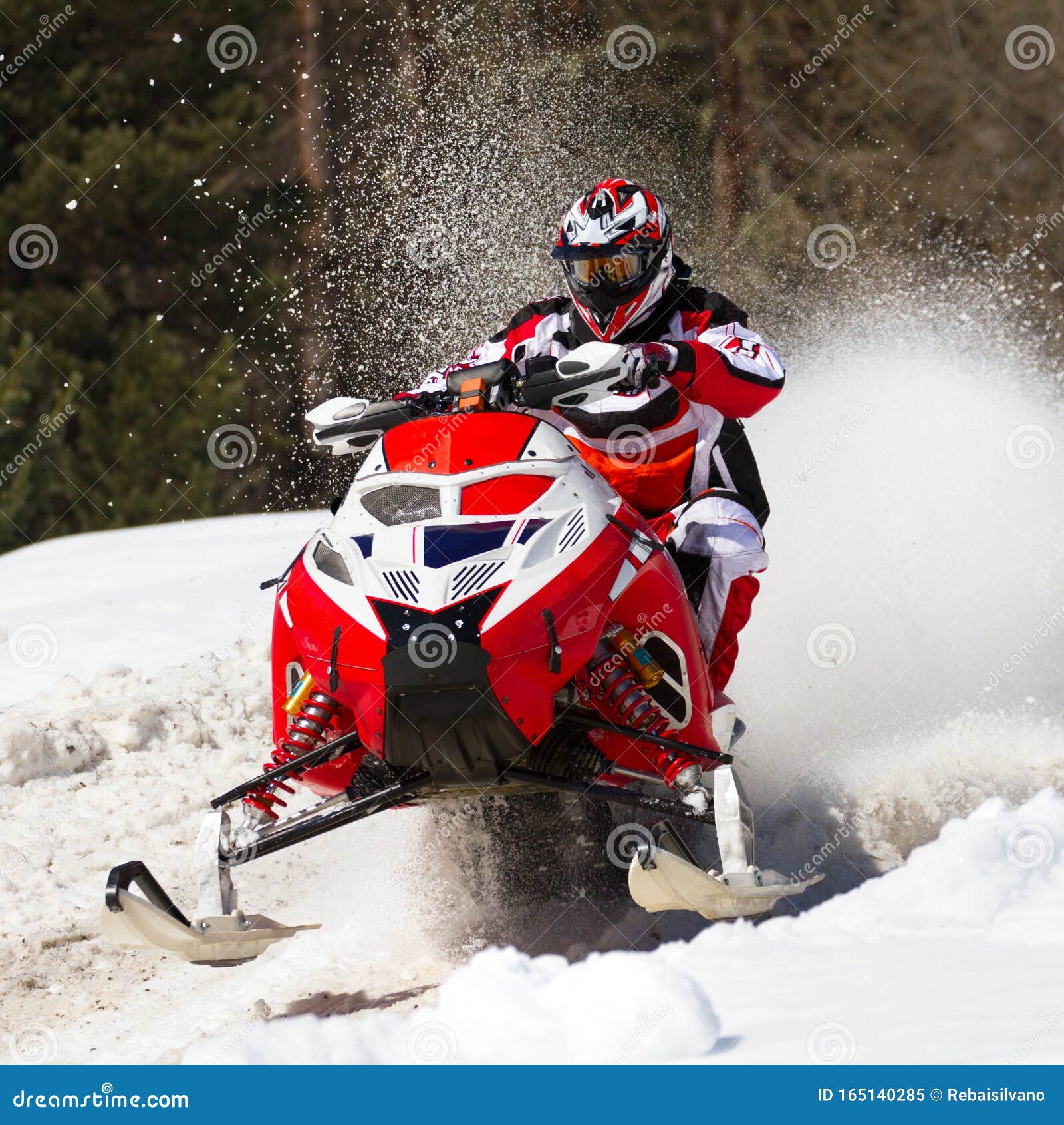 Snowmobile race stock image. Image of people, skidoo - 165140285