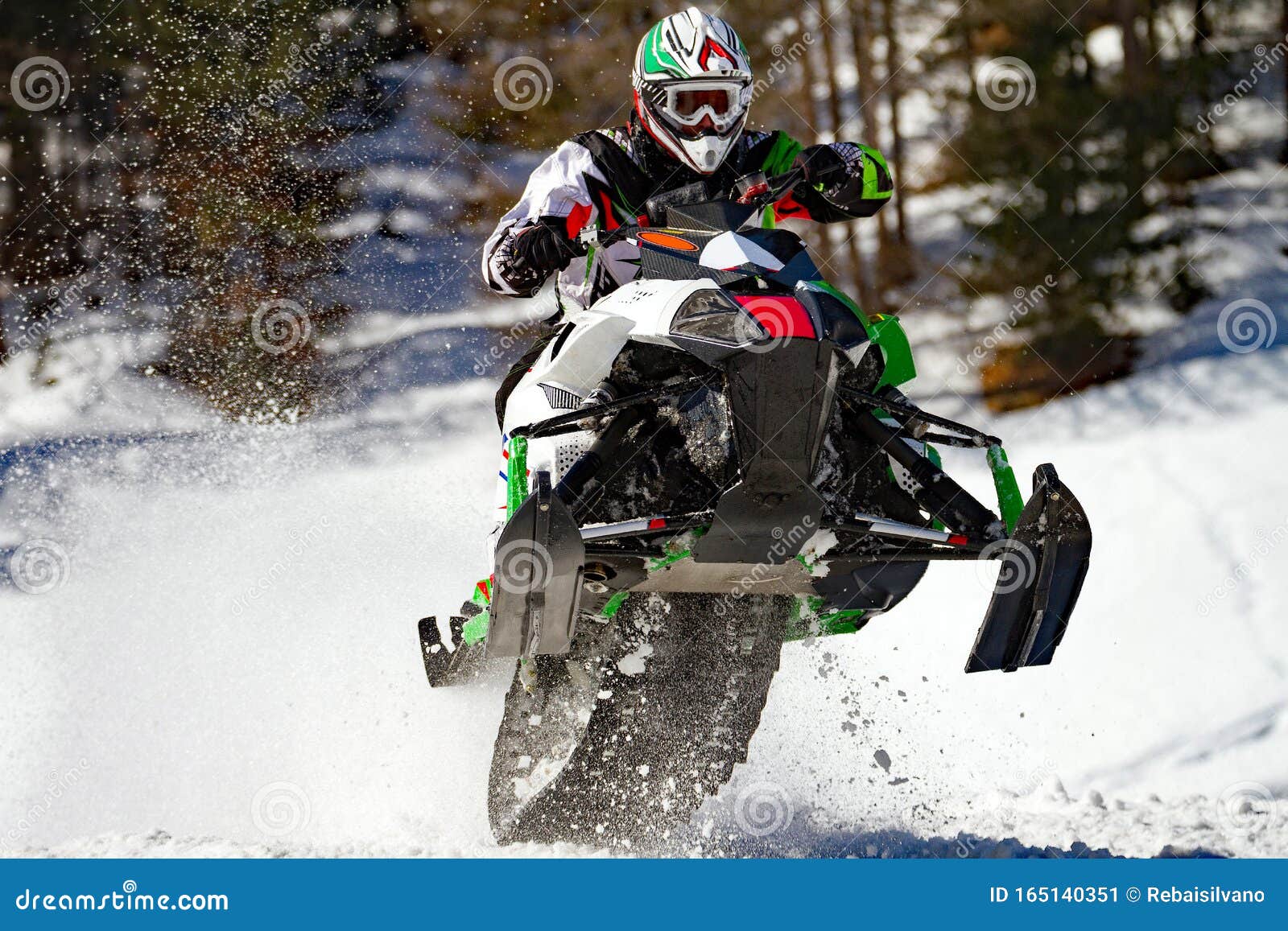 Snowmobile race stock image. Image of skates, skidoo - 165140351