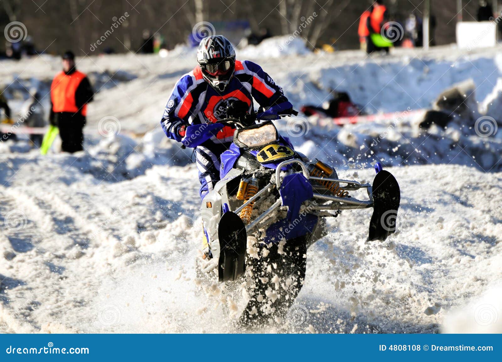 Snowmobile racing editorial stock photo. Image of fast - 4808108