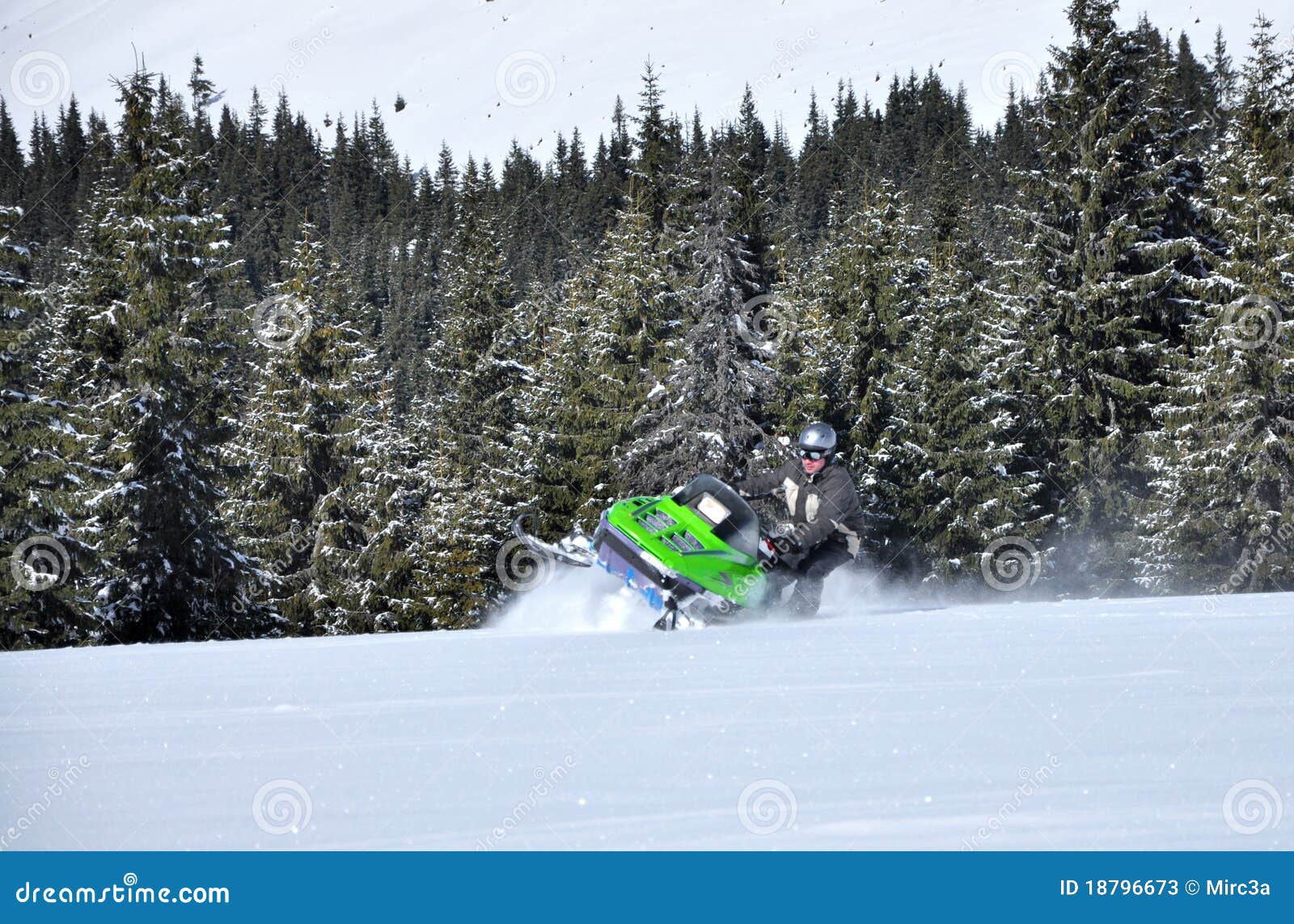 Snowmobile rider stock image. Image of cold, machine - 18796673