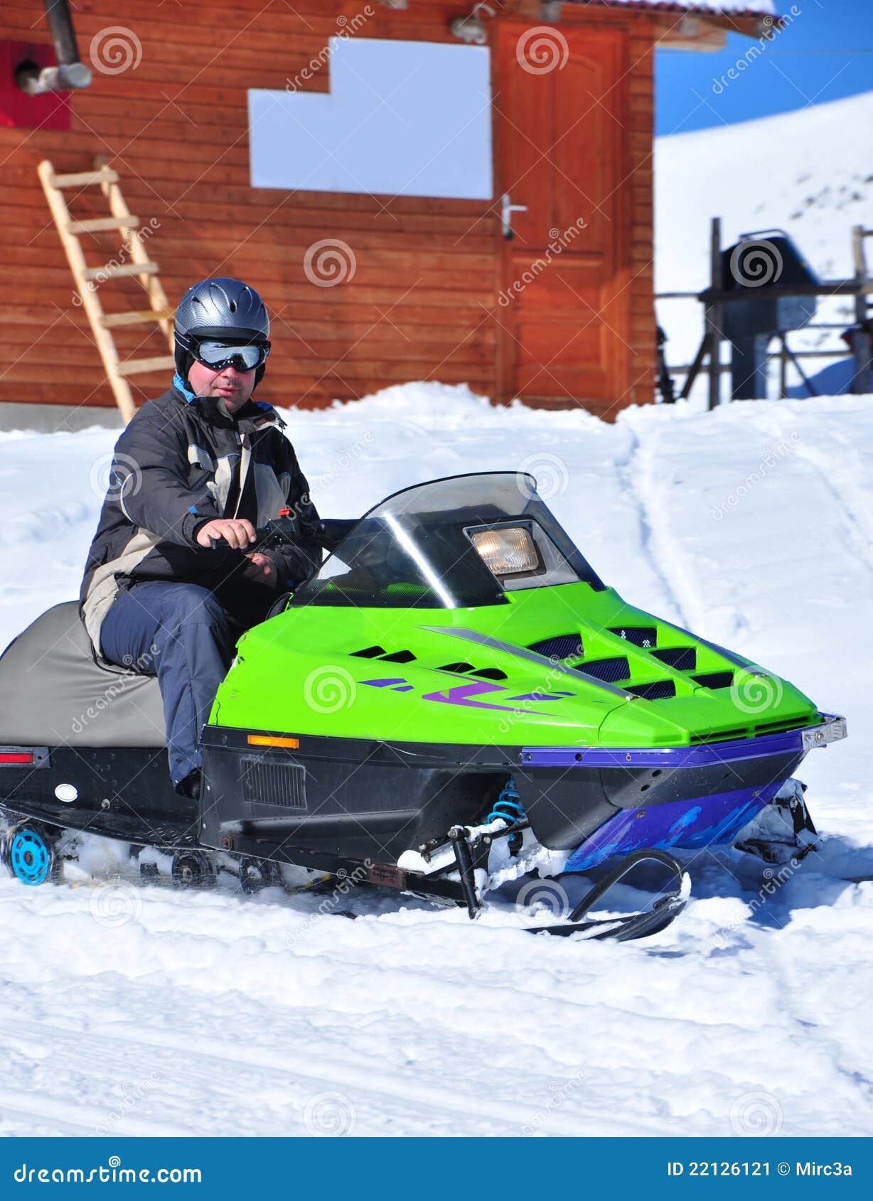 Snowmobile rider stock image. Image of environmant, extreme - 22126121