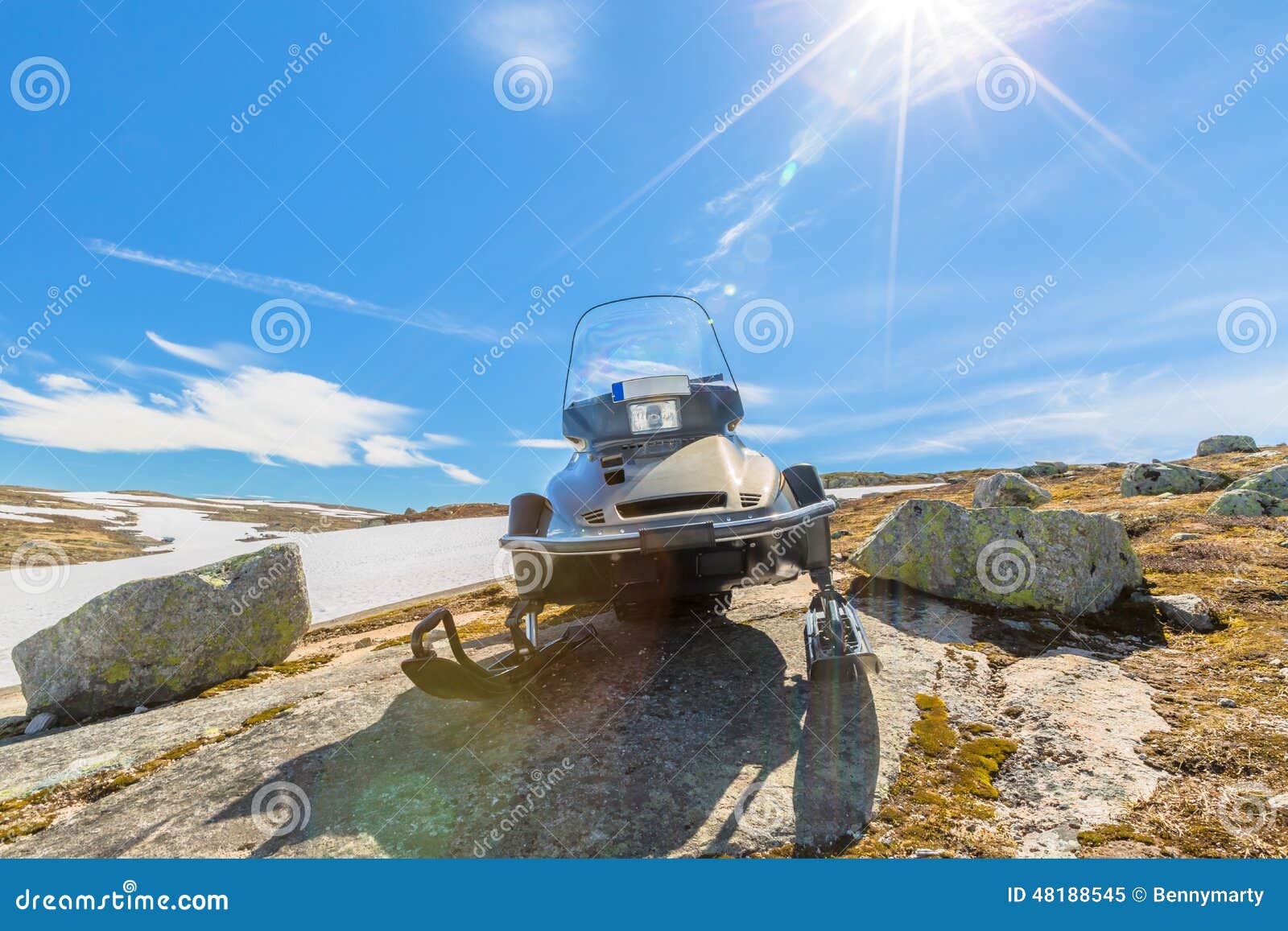 Snowmobile stock image. Image of fast, sledge, snow, sport - 48188545