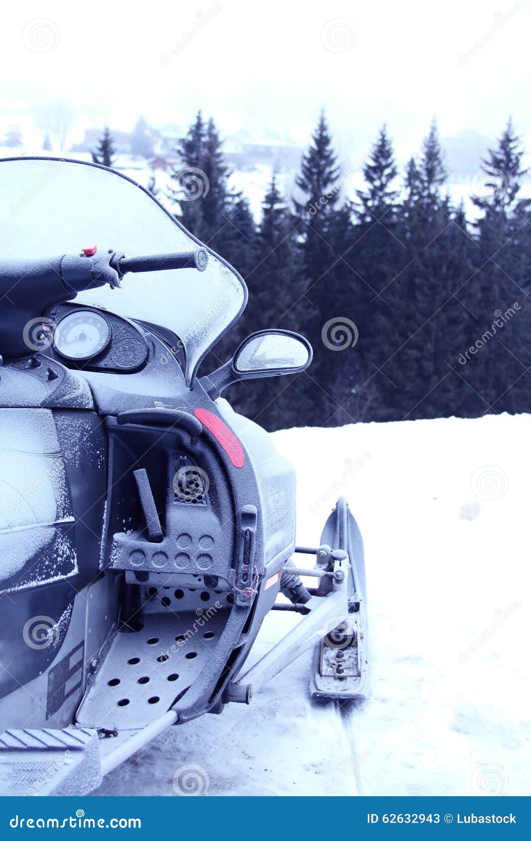 Snowmobile stock image. Image of nature, vehicle, winter - 62632943