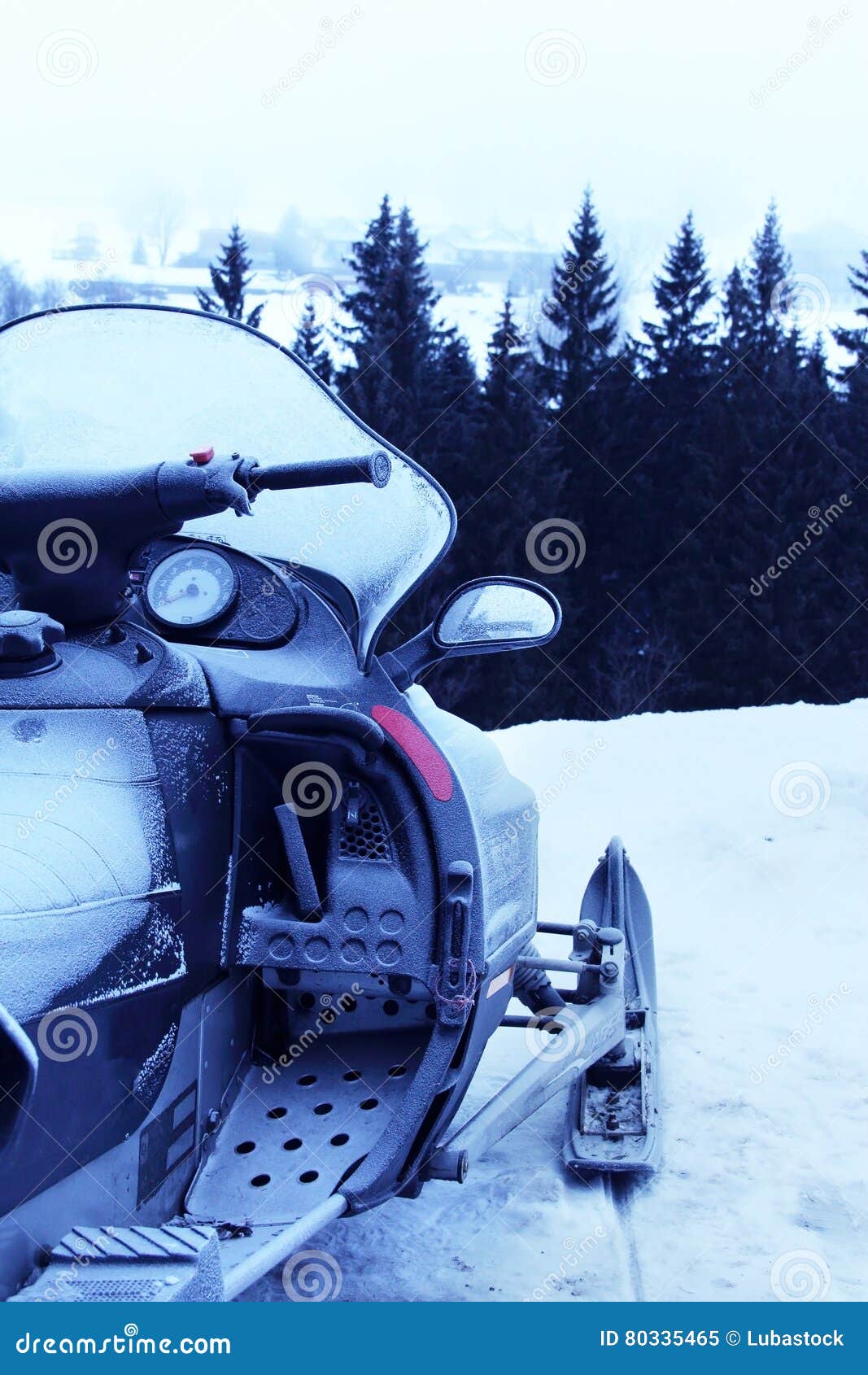Snowmobile stock image. Image of power, nature, transportation - 80335465