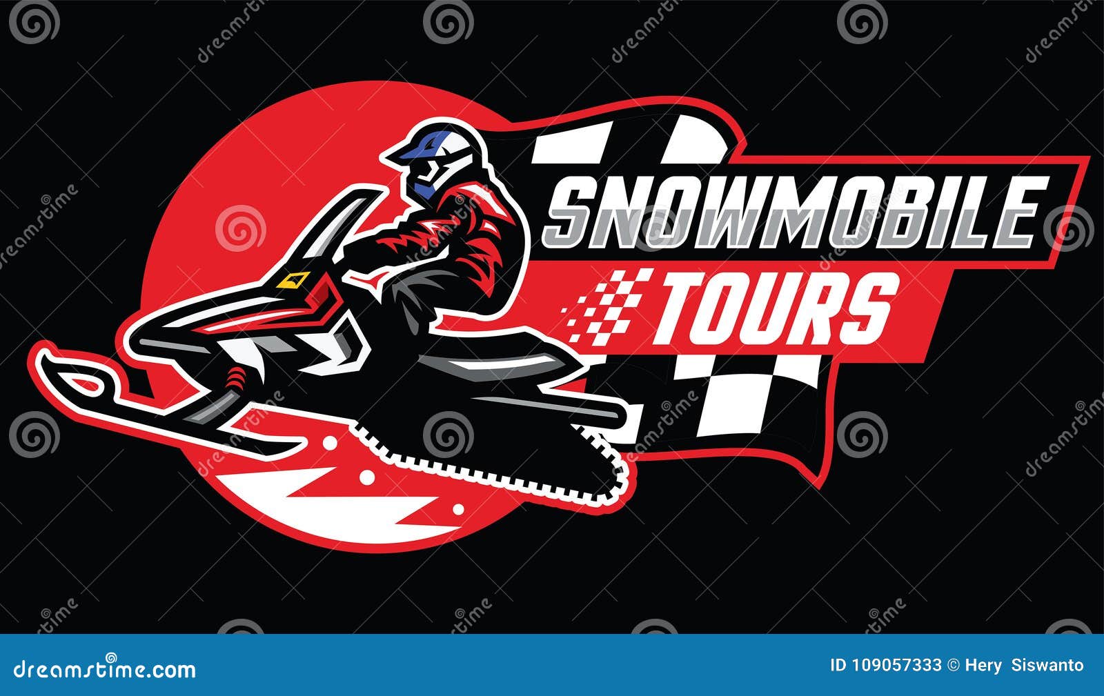 Snowmobile Tour Badge Design Stock Vector - Illustration of offroad ...