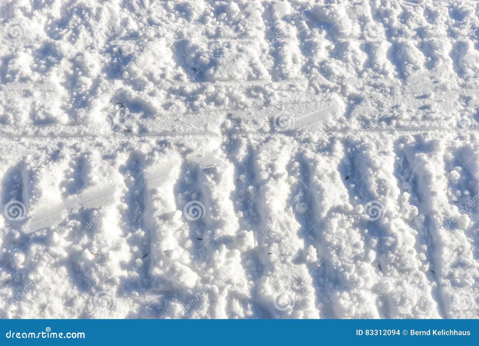 Snowmobile Track Marks on the Snow Stock Photo - Image of mark ...