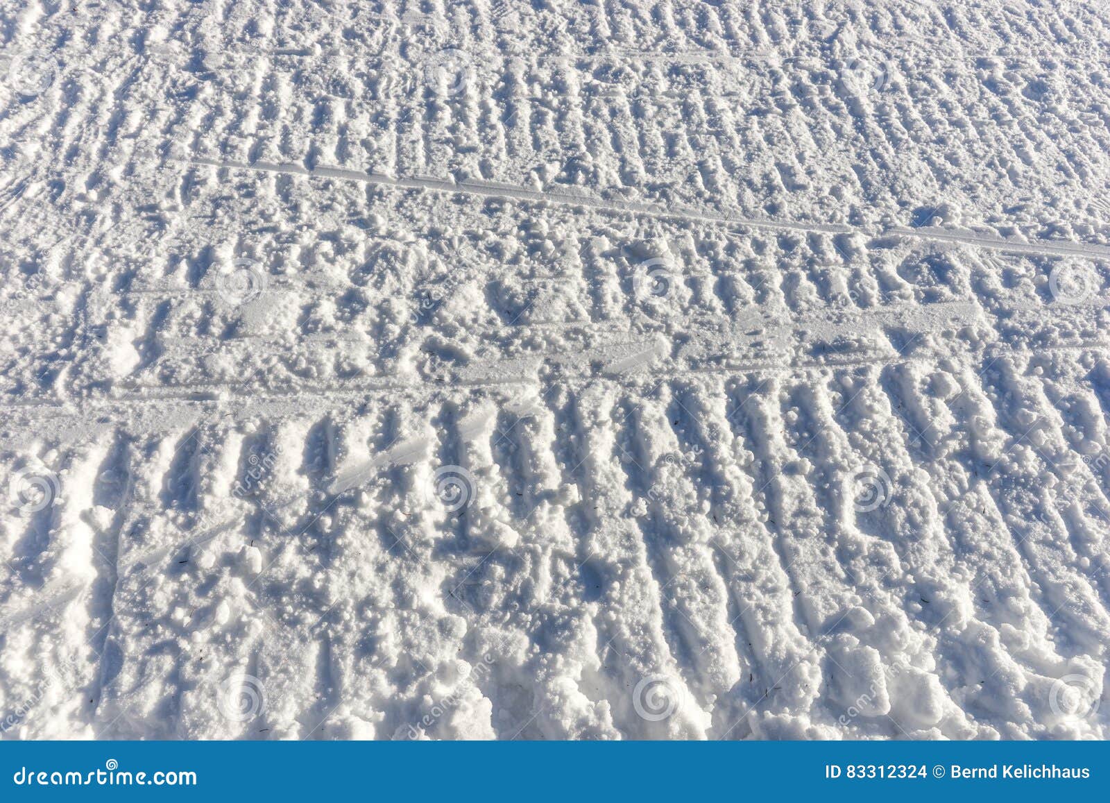 Snowmobile Track Marks on the Snow Stock Photo - Image of tire, pattern ...