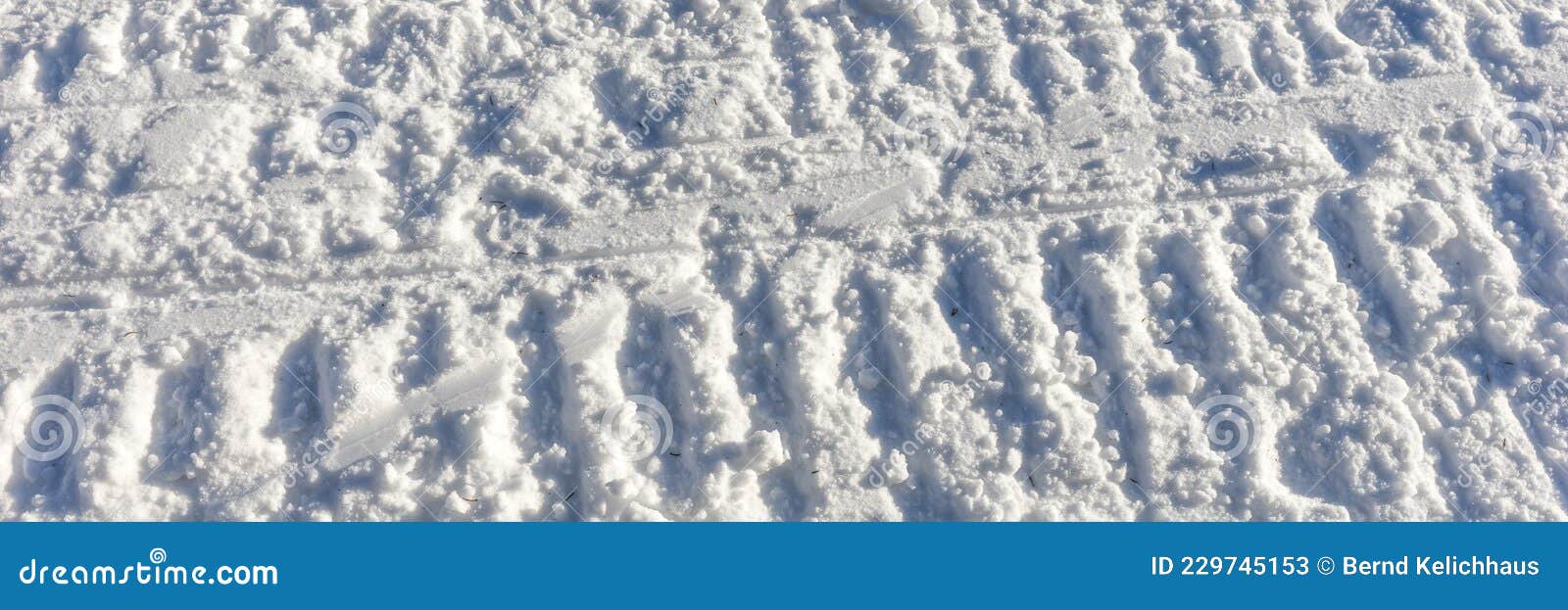 Snowmobile Track Marks on the Snow.Panoramic Background Stock Image ...