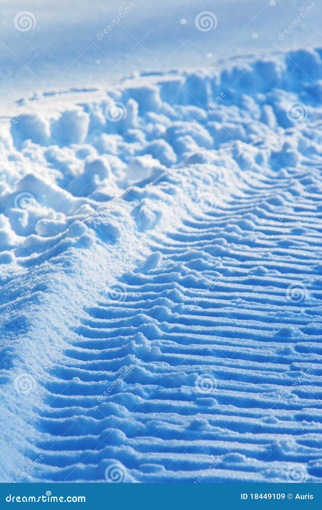 Snowmobile track on snow stock image. Image of blue, clear - 18449109