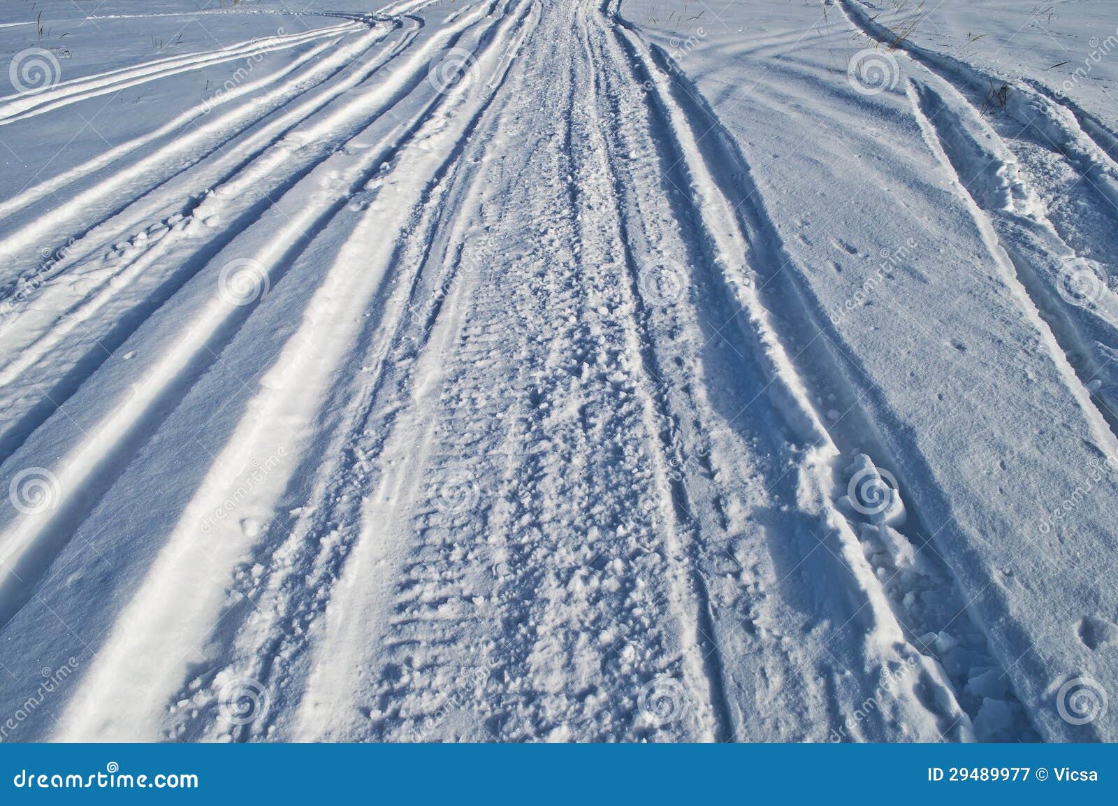 Snowmobile trail stock image. Image of outdoors, pathway - 29489977