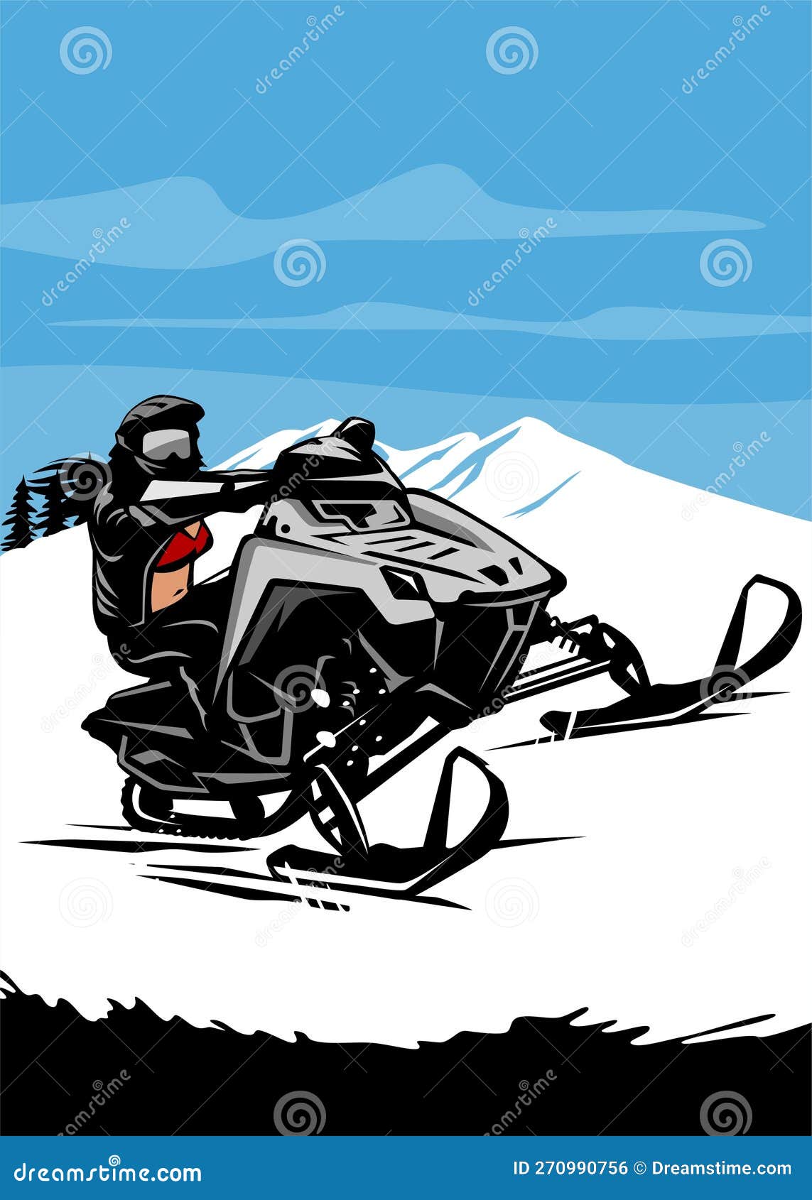 Snowmobile Trails Logo Design Vector Stock Vector - Illustration of ...