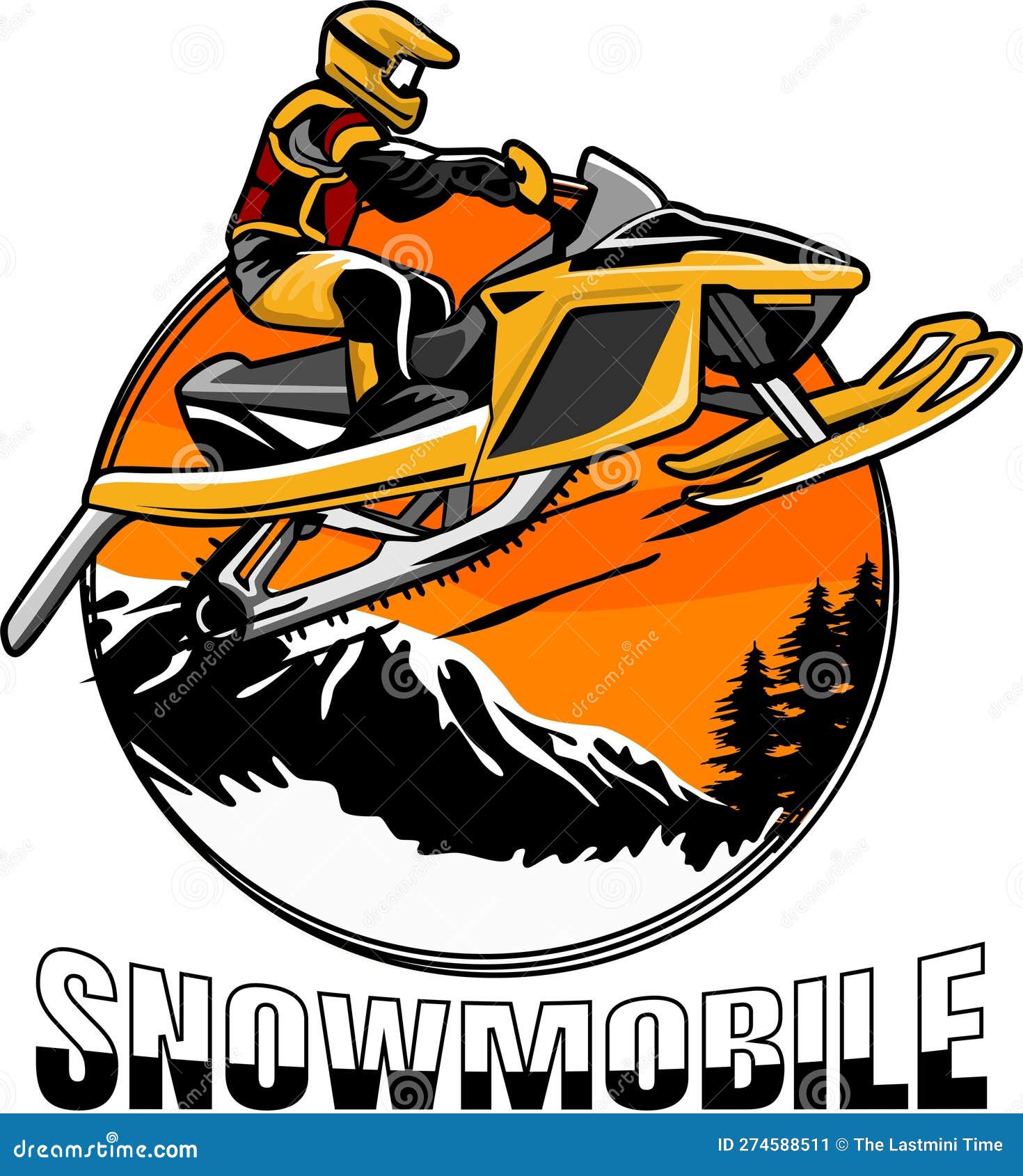 Snowmobile Trails Logo Design Vector Stock Vector - Illustration of ...