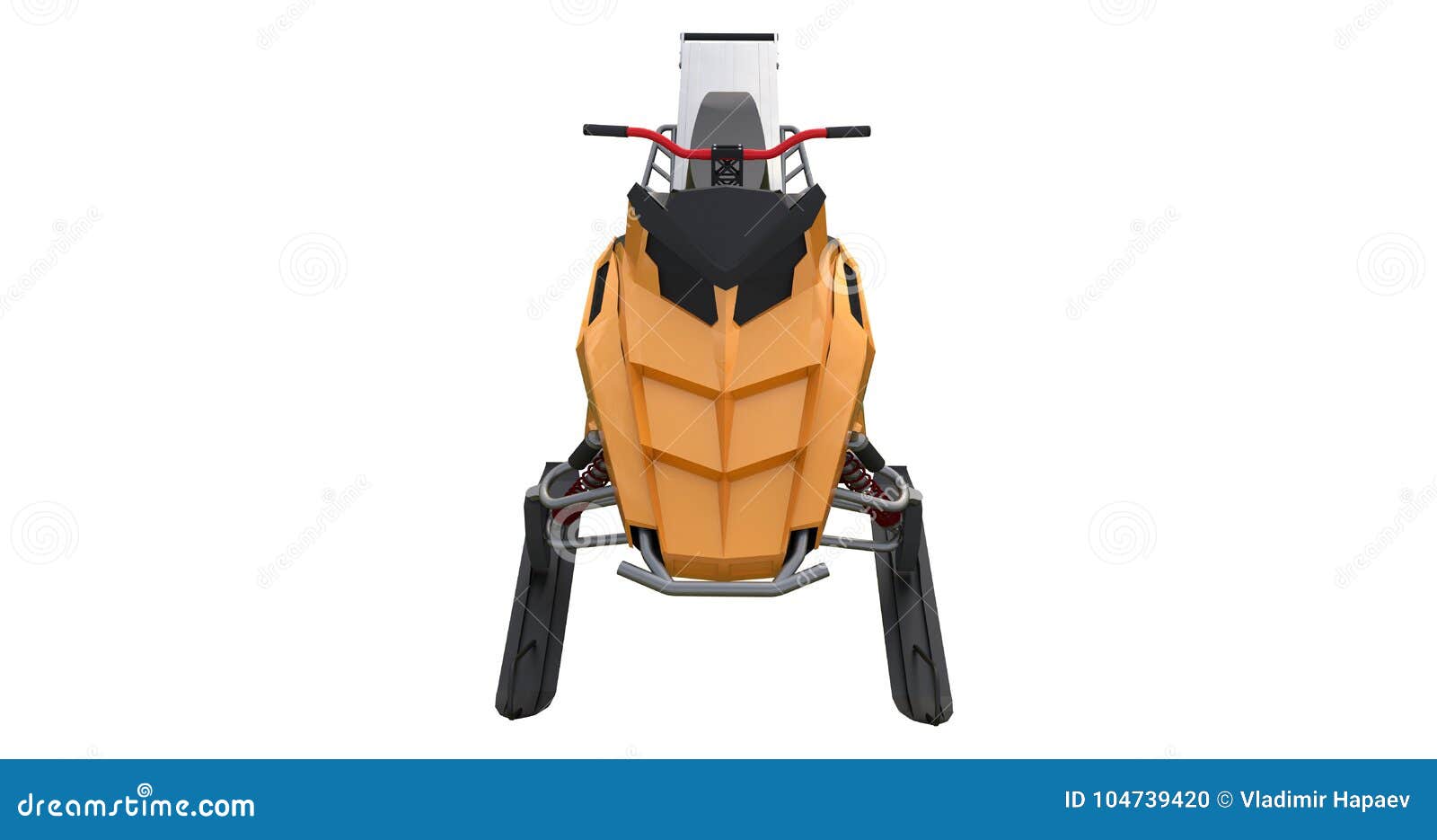Snowmobile. Types of Equipment from Different Sides. 3d Rendering ...