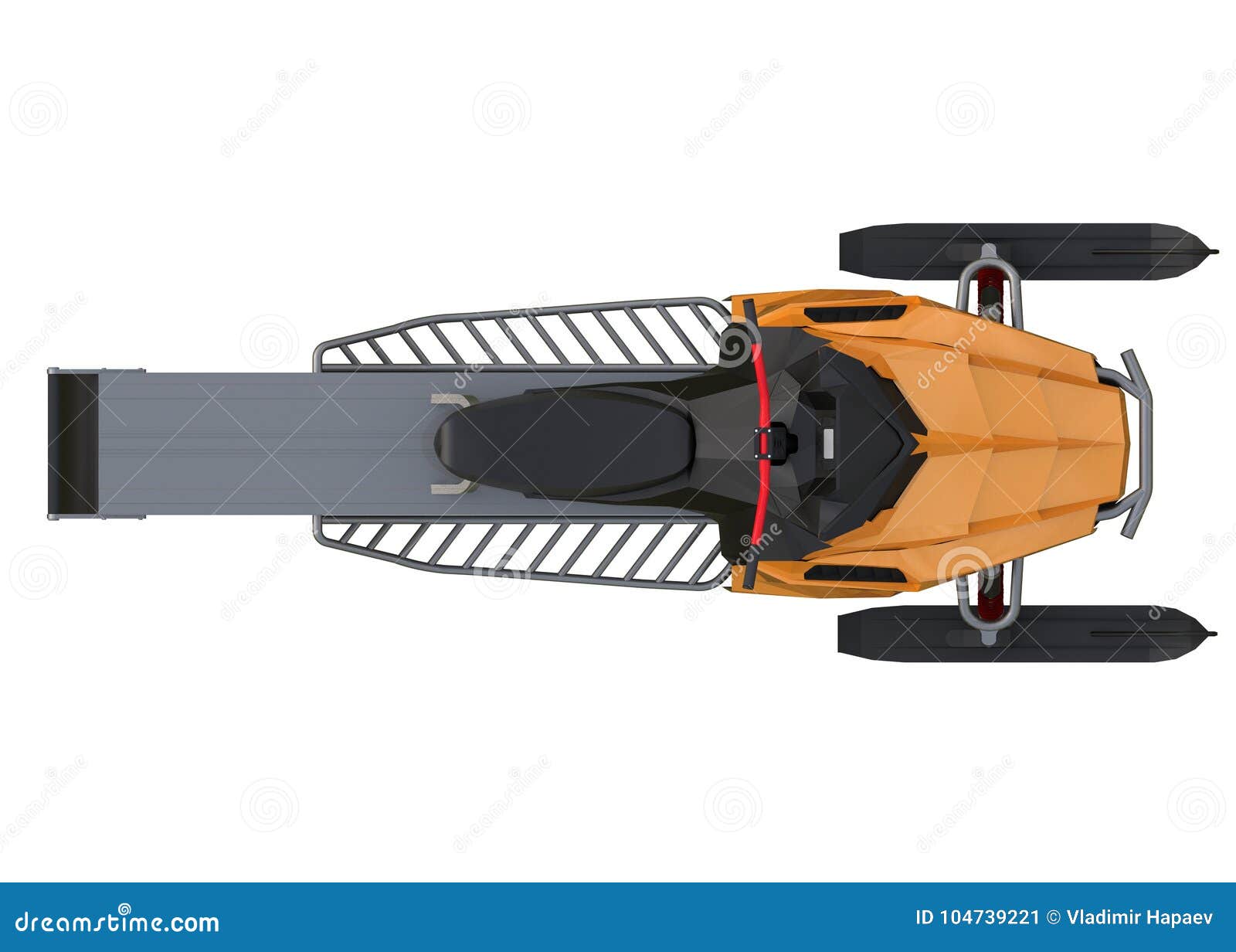 Snowmobile. Types of Equipment from Different Sides. 3d Rendering ...
