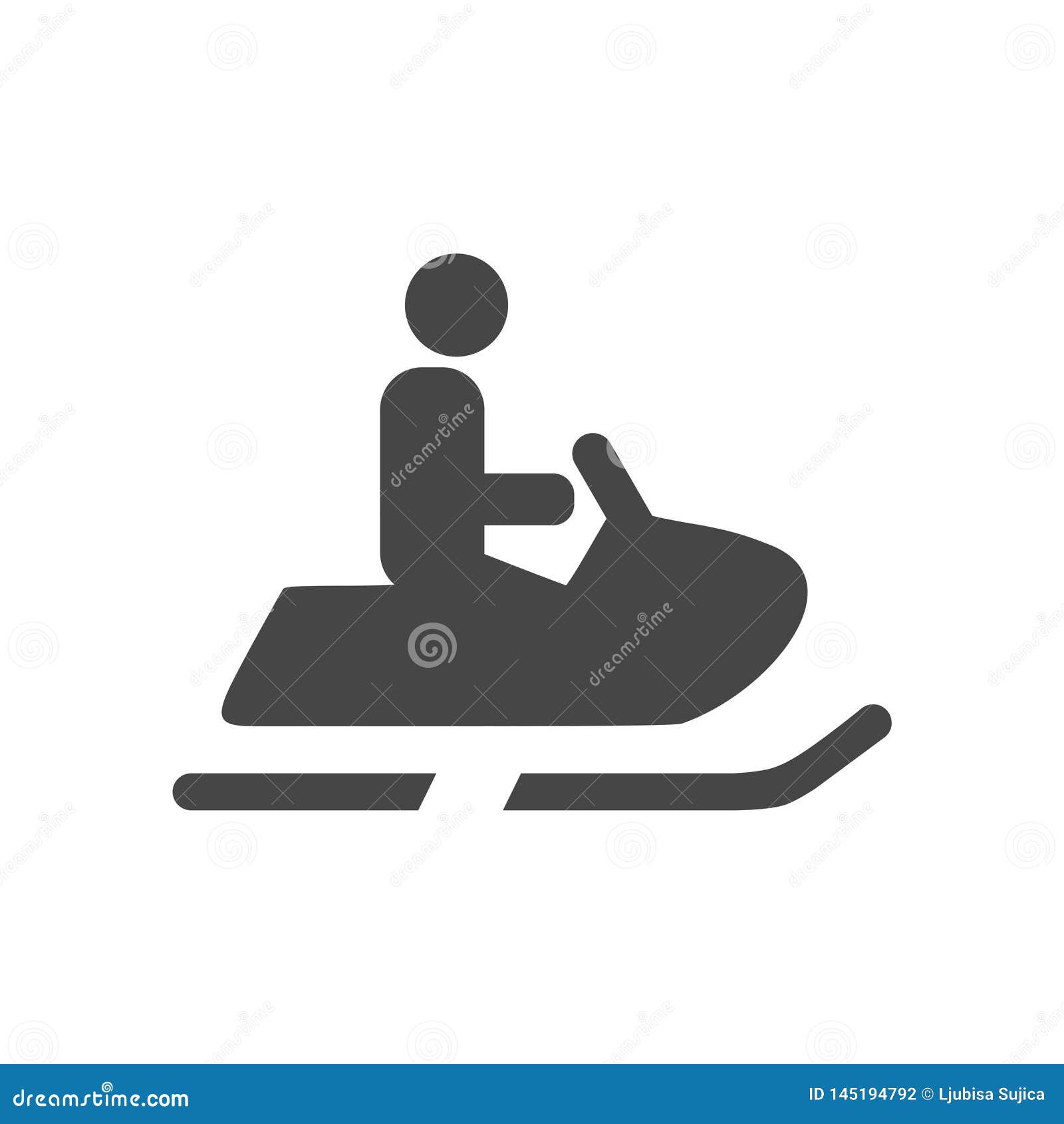 Snowmobiling Icon - Vector Illustration Stock Vector - Illustration of ...