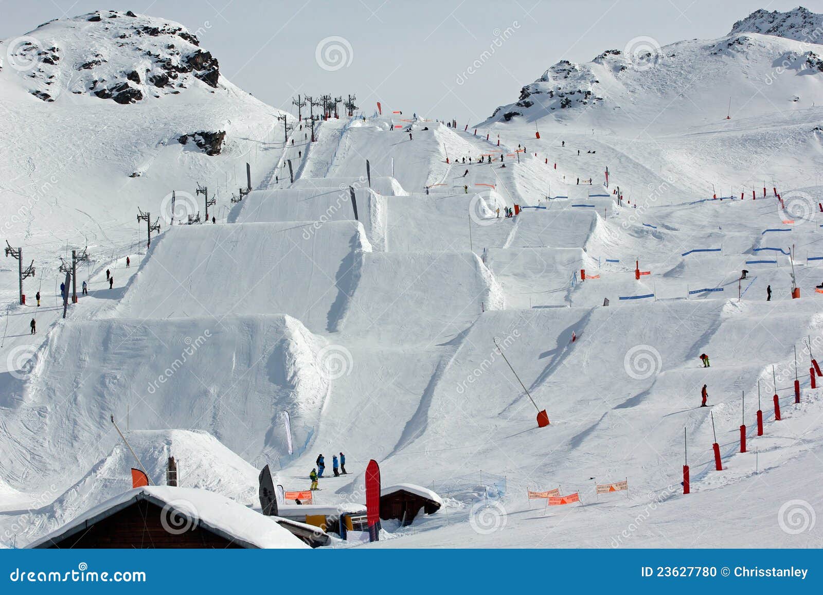 Snowpark (stock) stock photo. Image of board, bump, park - 23627780