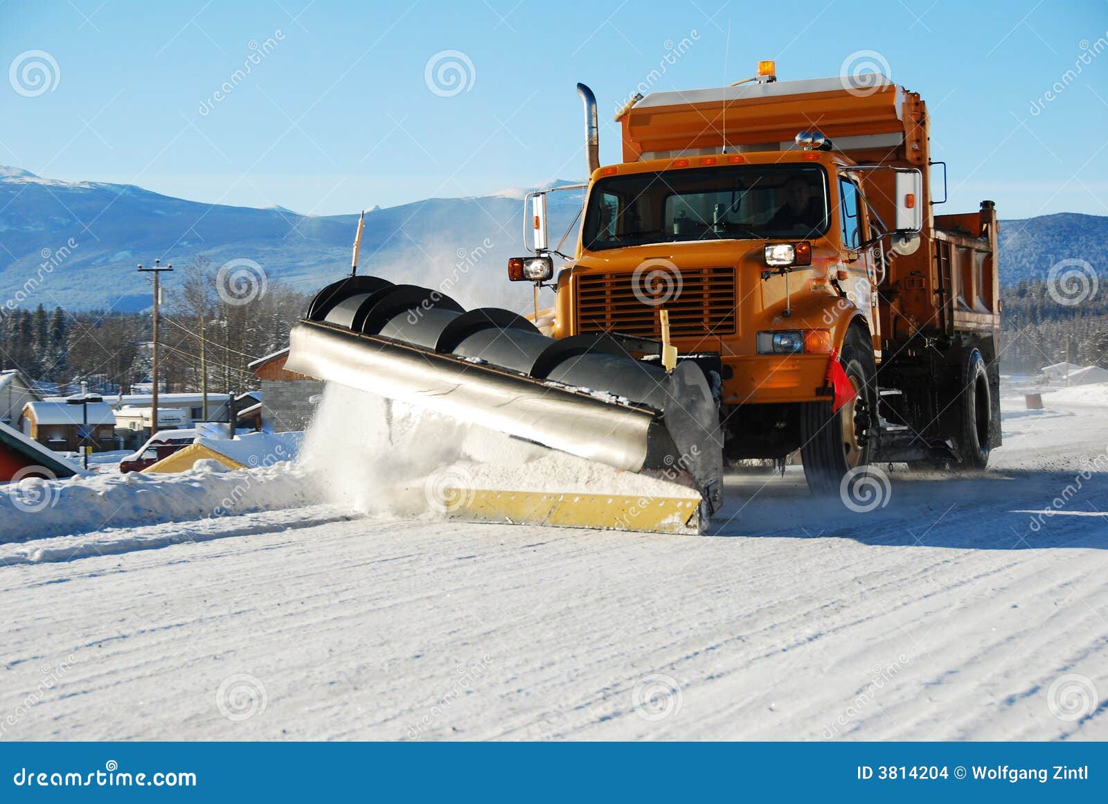 Snowplow stock photo. Image of asphalt, seasonal, snow - 3814204