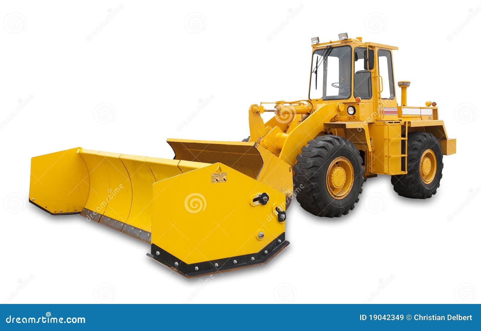 Snowplow Excavator, Isolated Stock Image - Image of deep, snowy: 19042349