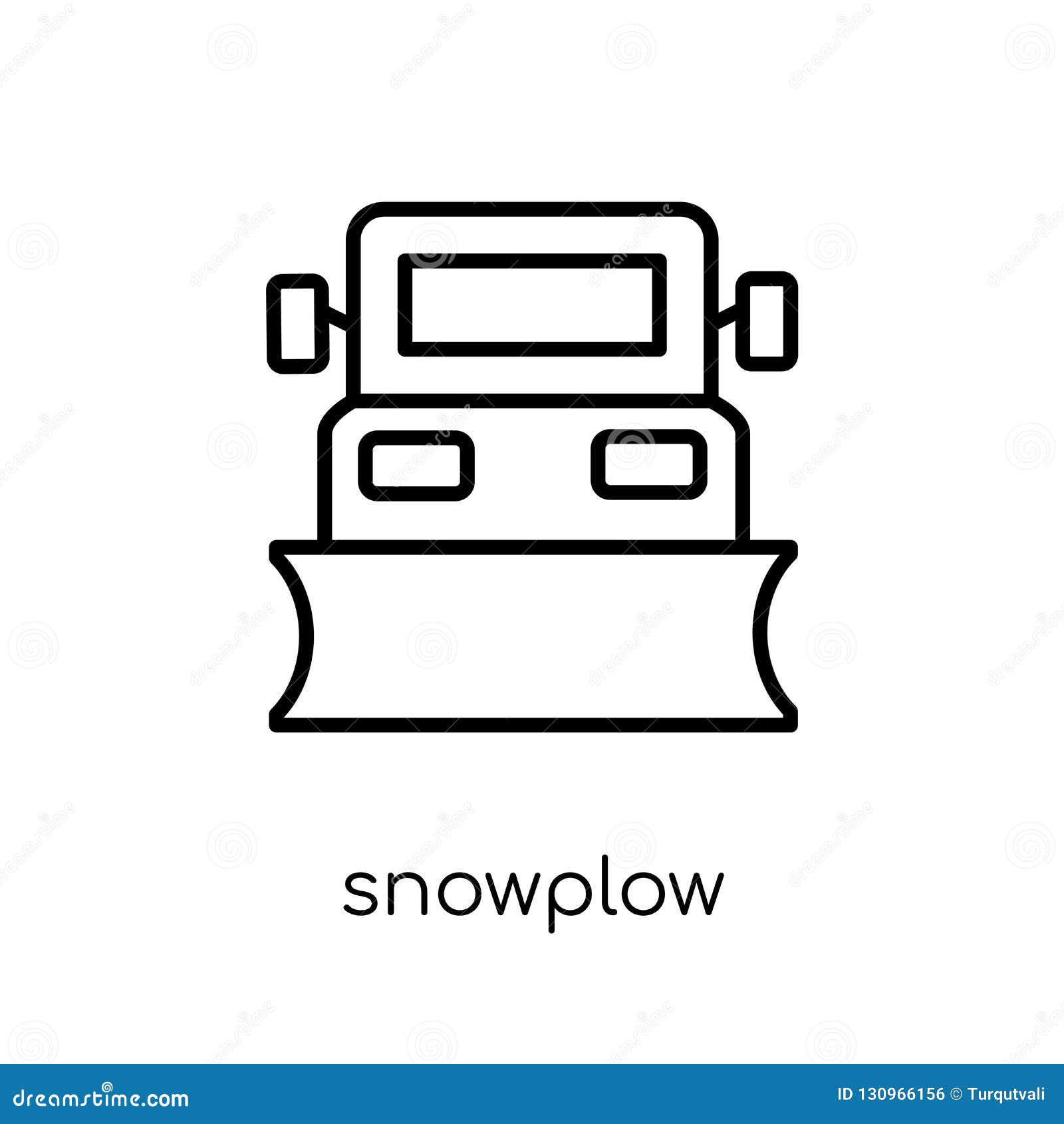 Snowplow Icon from Collection. Stock Vector - Illustration of plow, season: 130966156