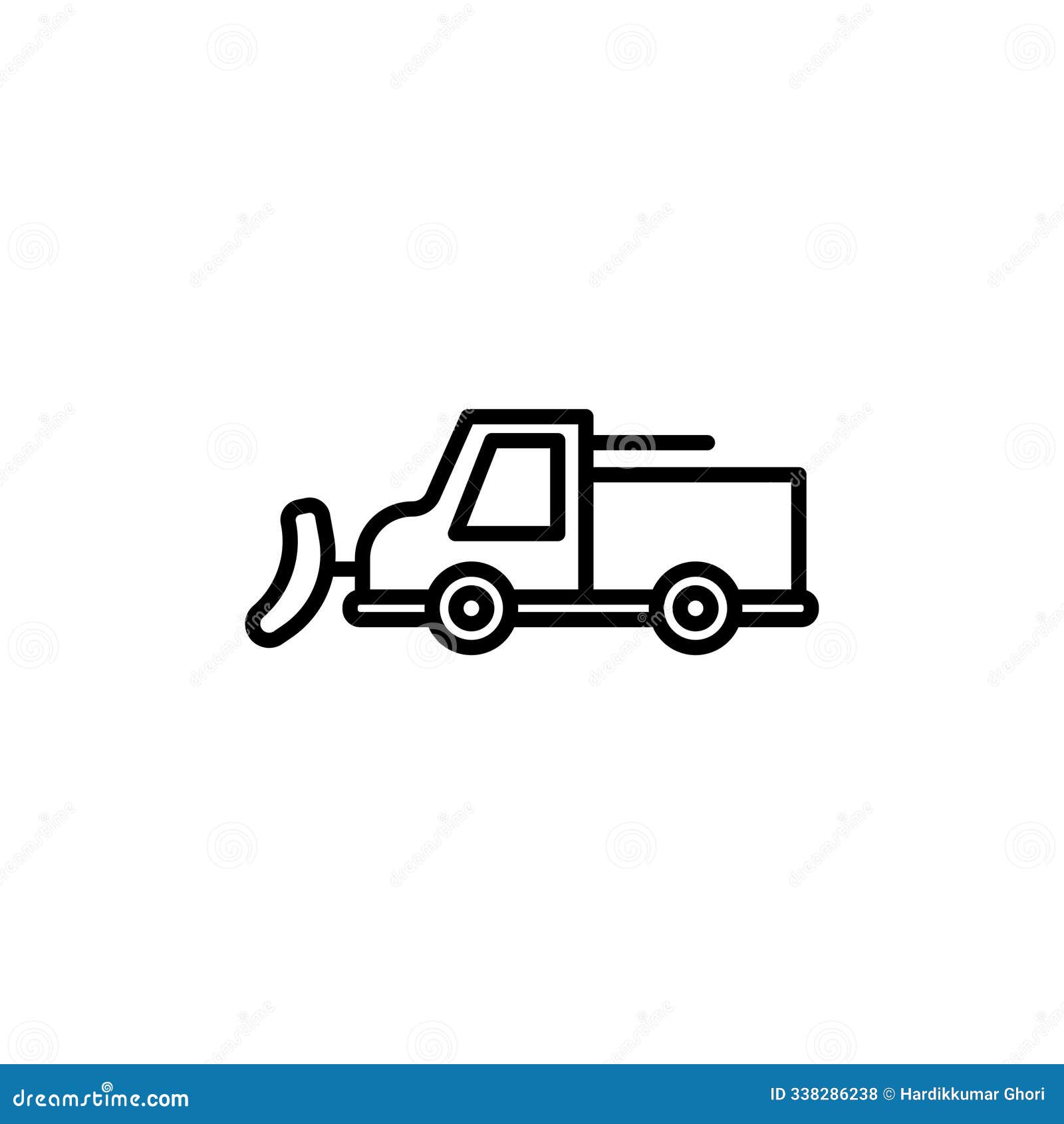 Snowplow Icon Collection Of Outline Thin Line Symbol Or Sign Vector ...