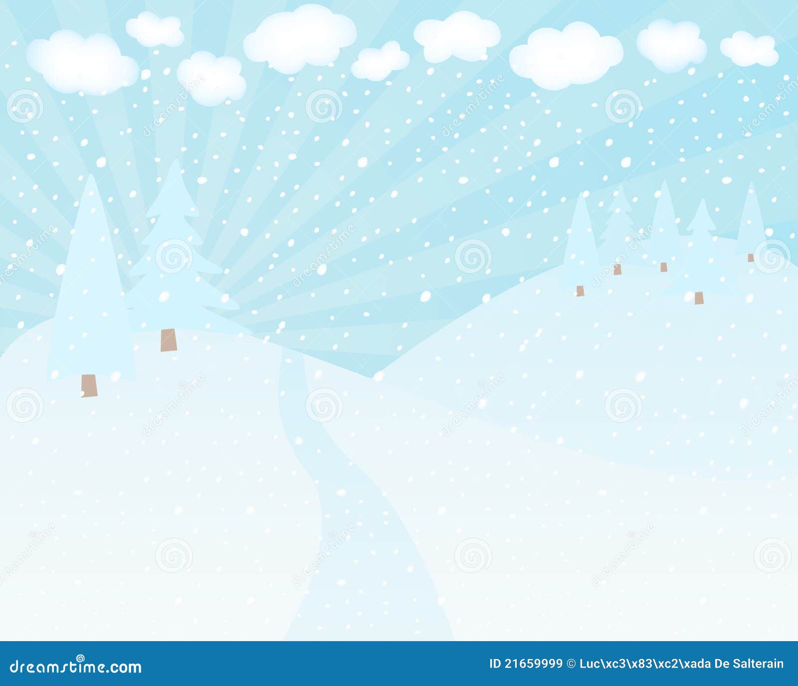 Snowscape stock vector. Illustration of cold, peaceful - 21659999