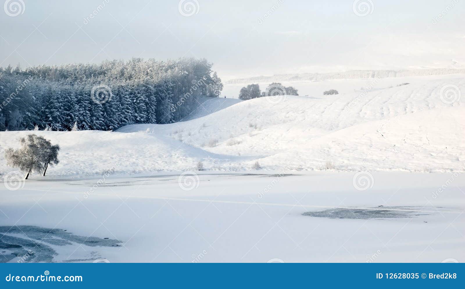 Snowscape Over Scottish Loch Stock Image - Image of wintery, natural ...