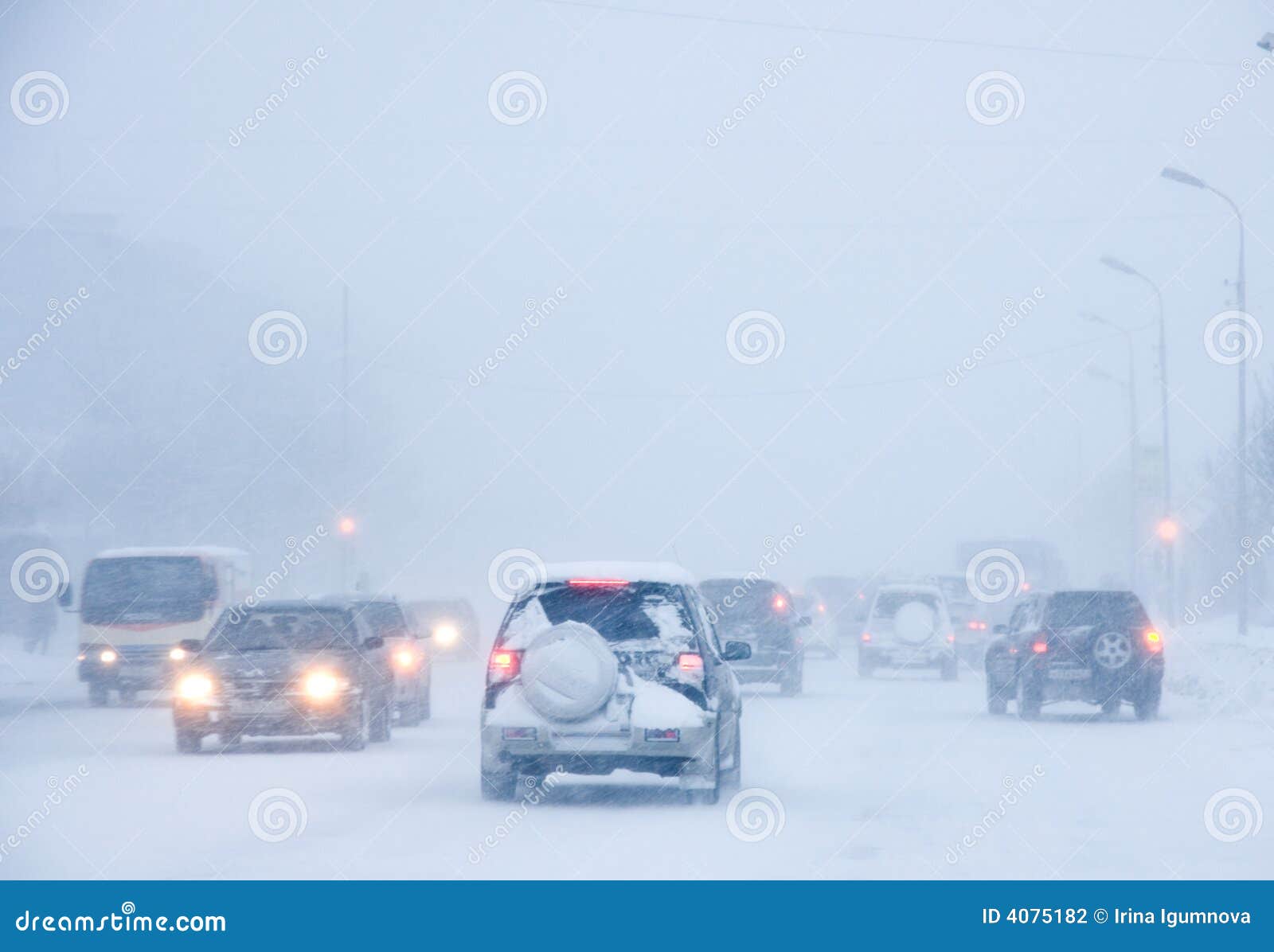 Snowstorm stock photo. Image of season, street, cool, weather - 4075182