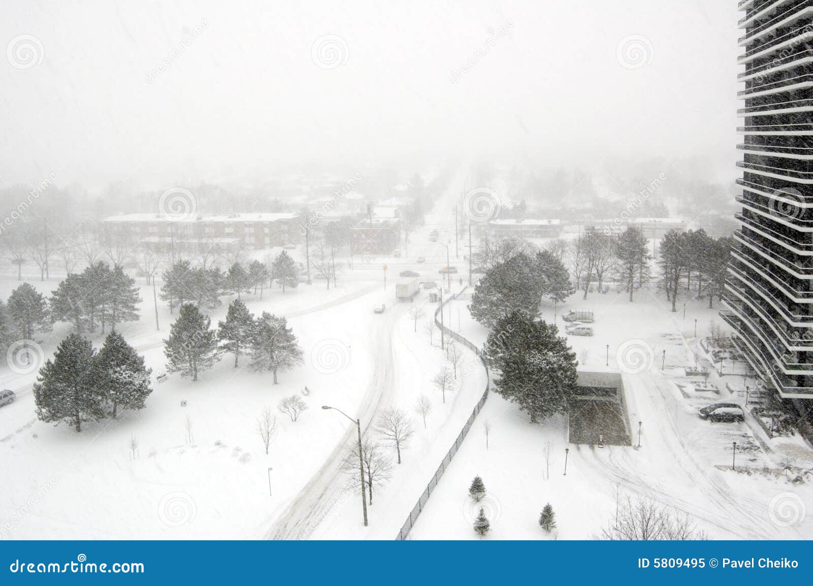 Snowstorm stock image. Image of city, winter, york, clouds - 5809495