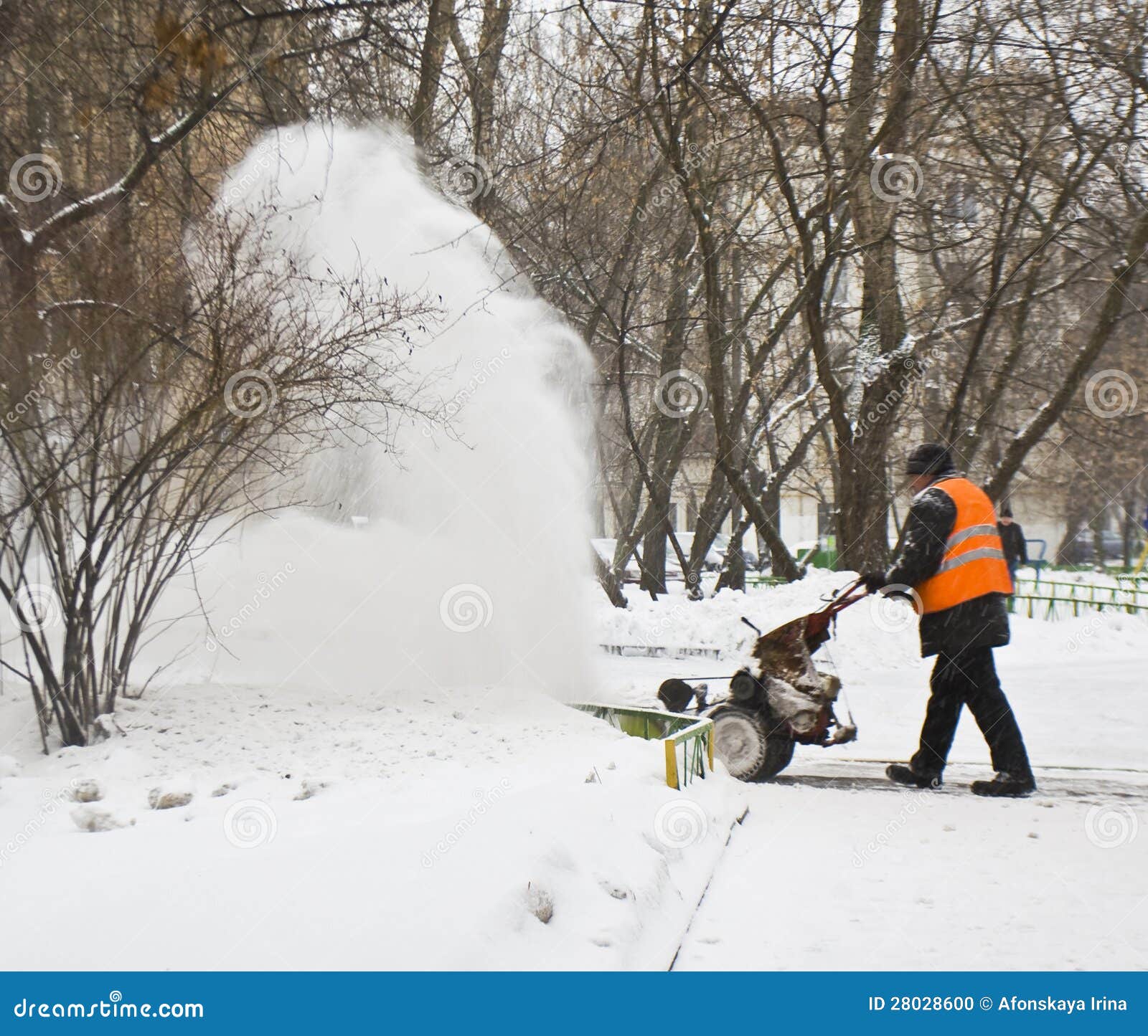 Snowstorm in Moscow editorial image. Image of climate - 28028600