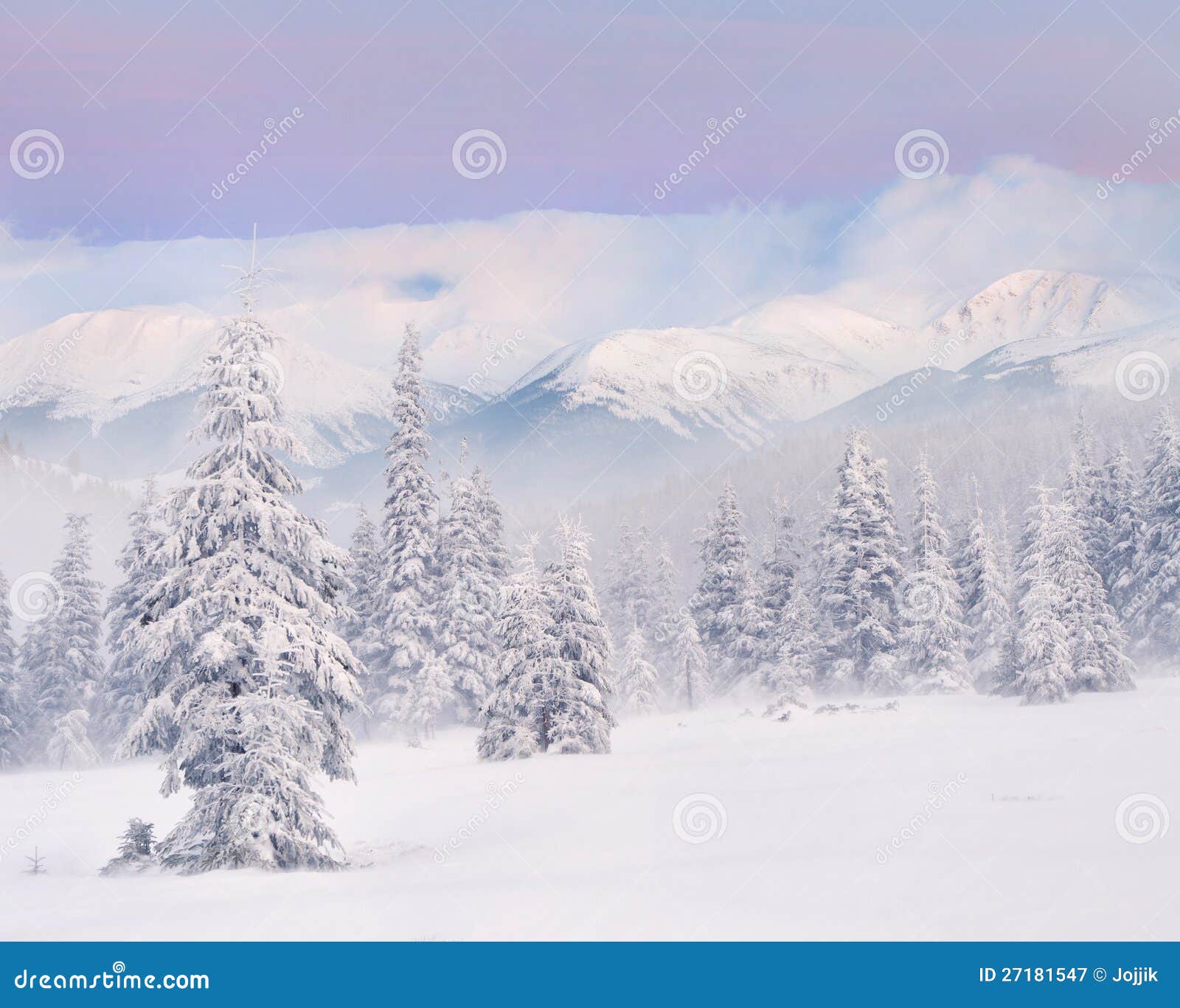 Snowstorm in the mountains stock image. Image of natural - 27181547
