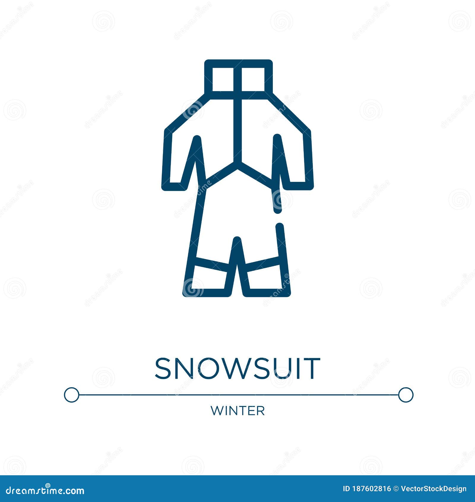 Snowsuit Icon. Linear Vector Illustration from Winter Collection ...