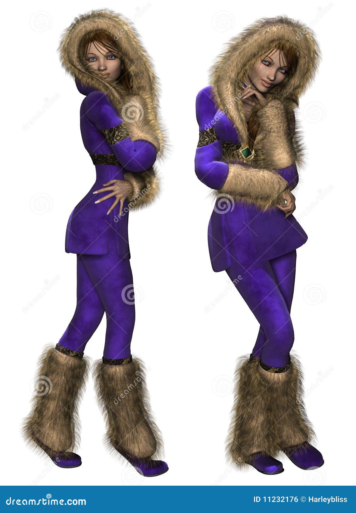 Snowsuit Lady stock illustration. Illustration of luxurious - 11232176