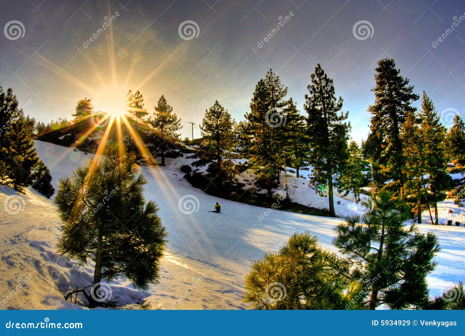 Snowvalley stock image. Image of slope, valley, skiing - 5934929