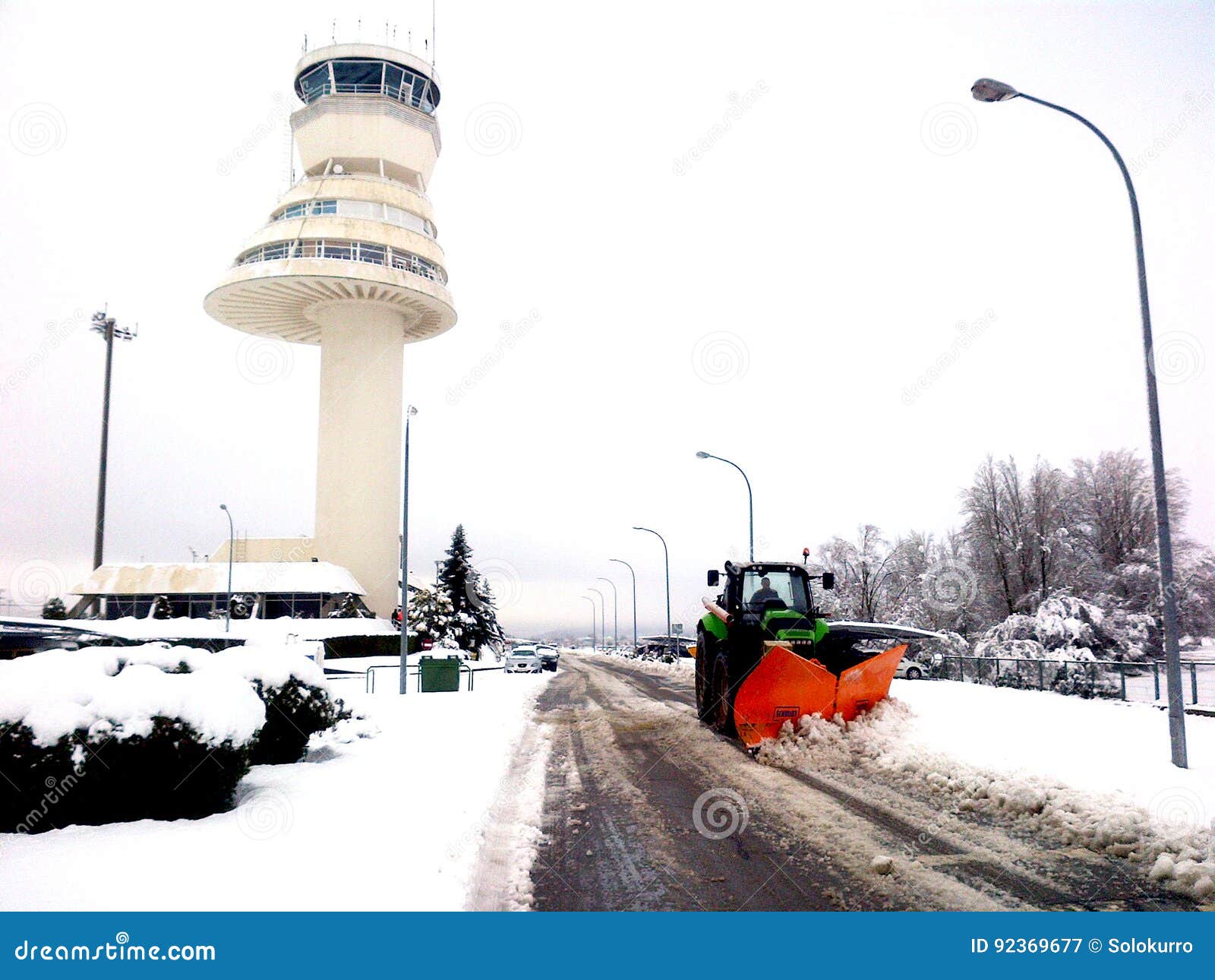 A snowy airport editorial photography. Image of travel - 92369677